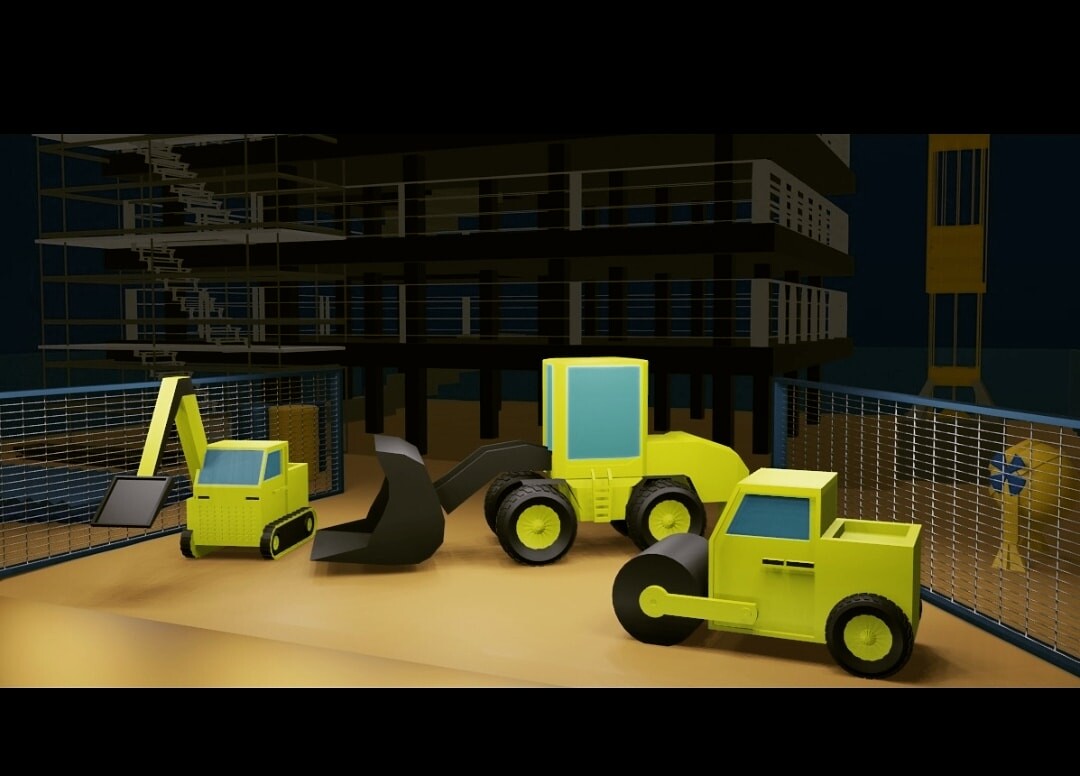 ArtStation - Low Poly Construction Vehicles