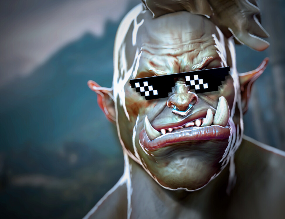 ArtStation - orc with glasses