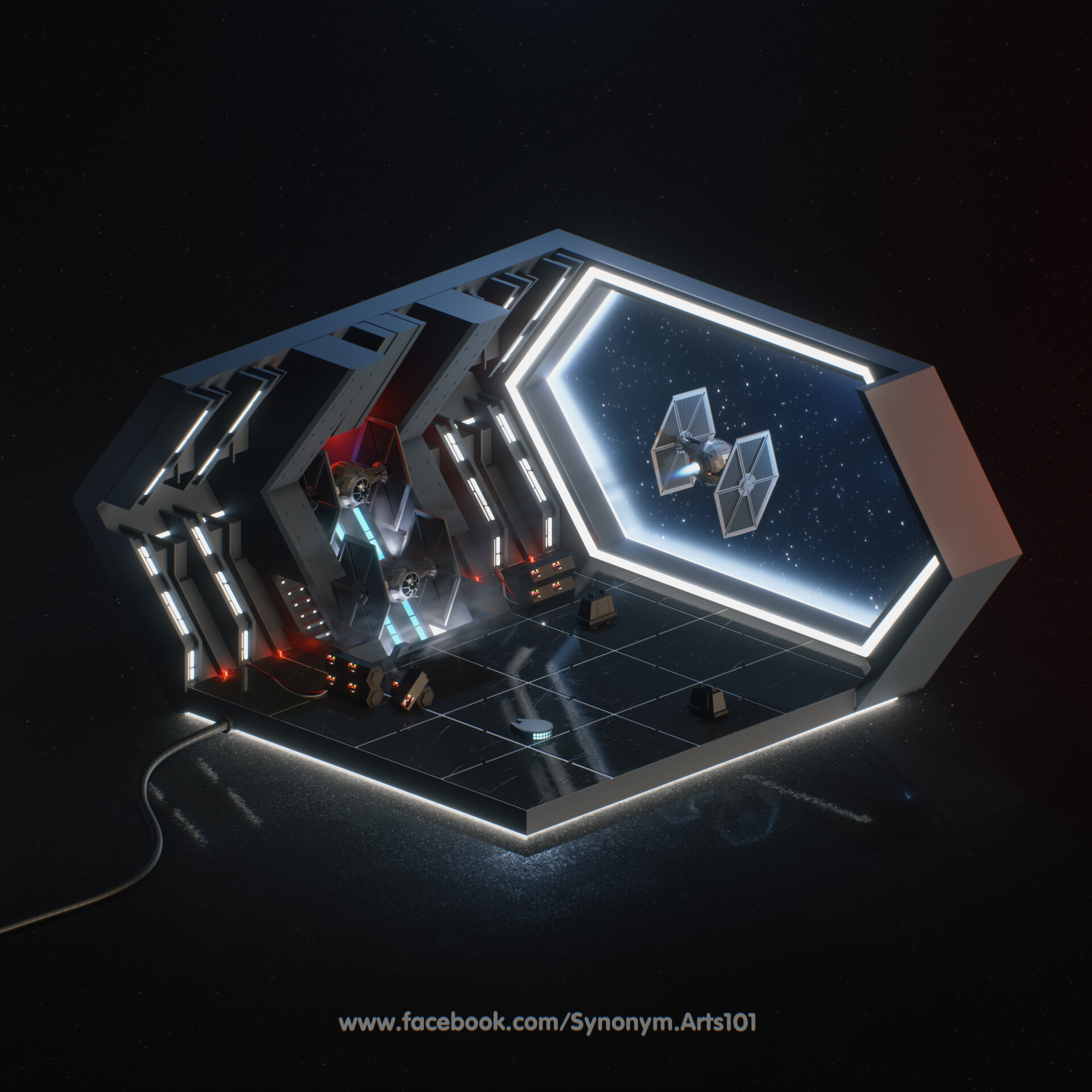 ArtStation - Star Destroyer Hangar - Isometric Art