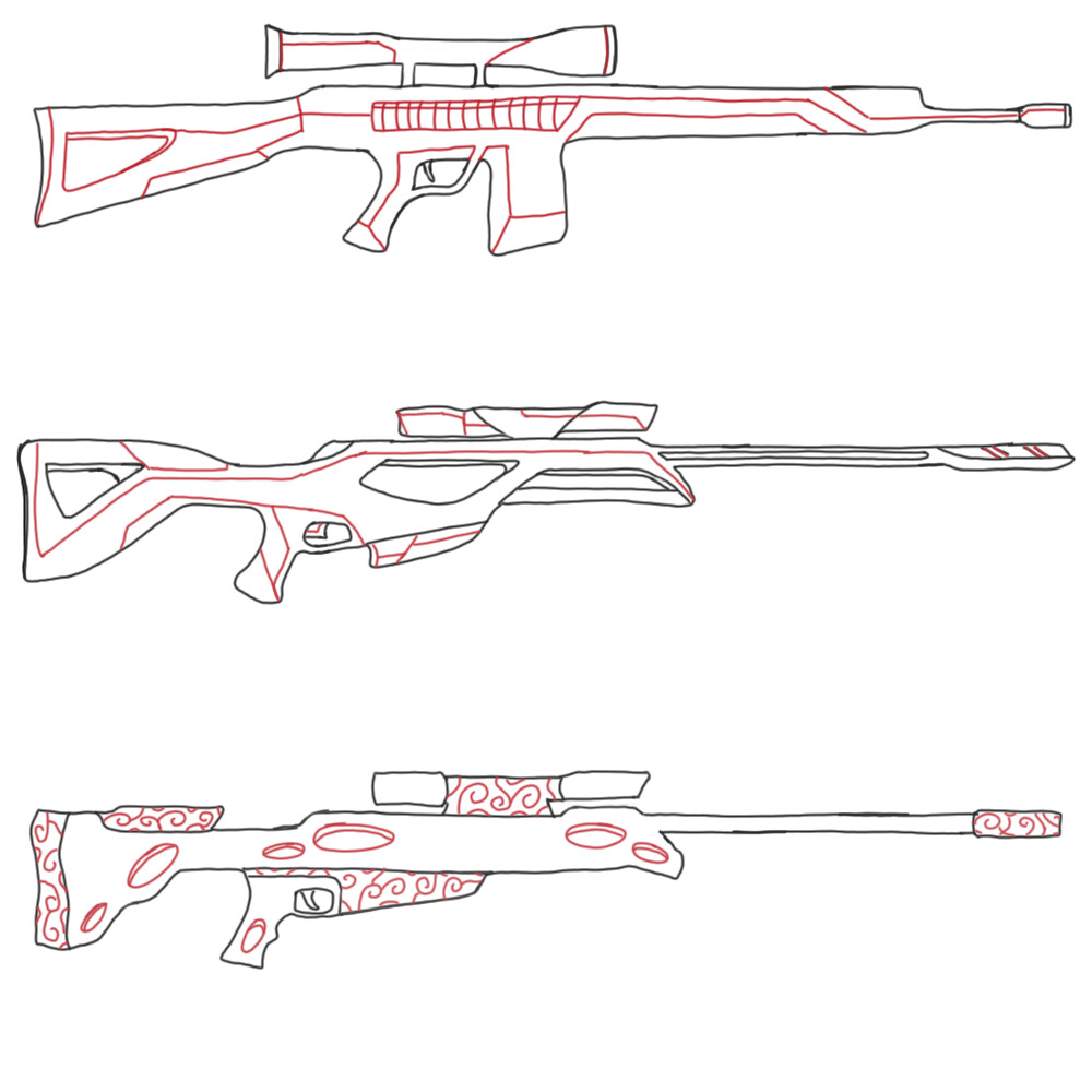 Sniper Rifle Drawings