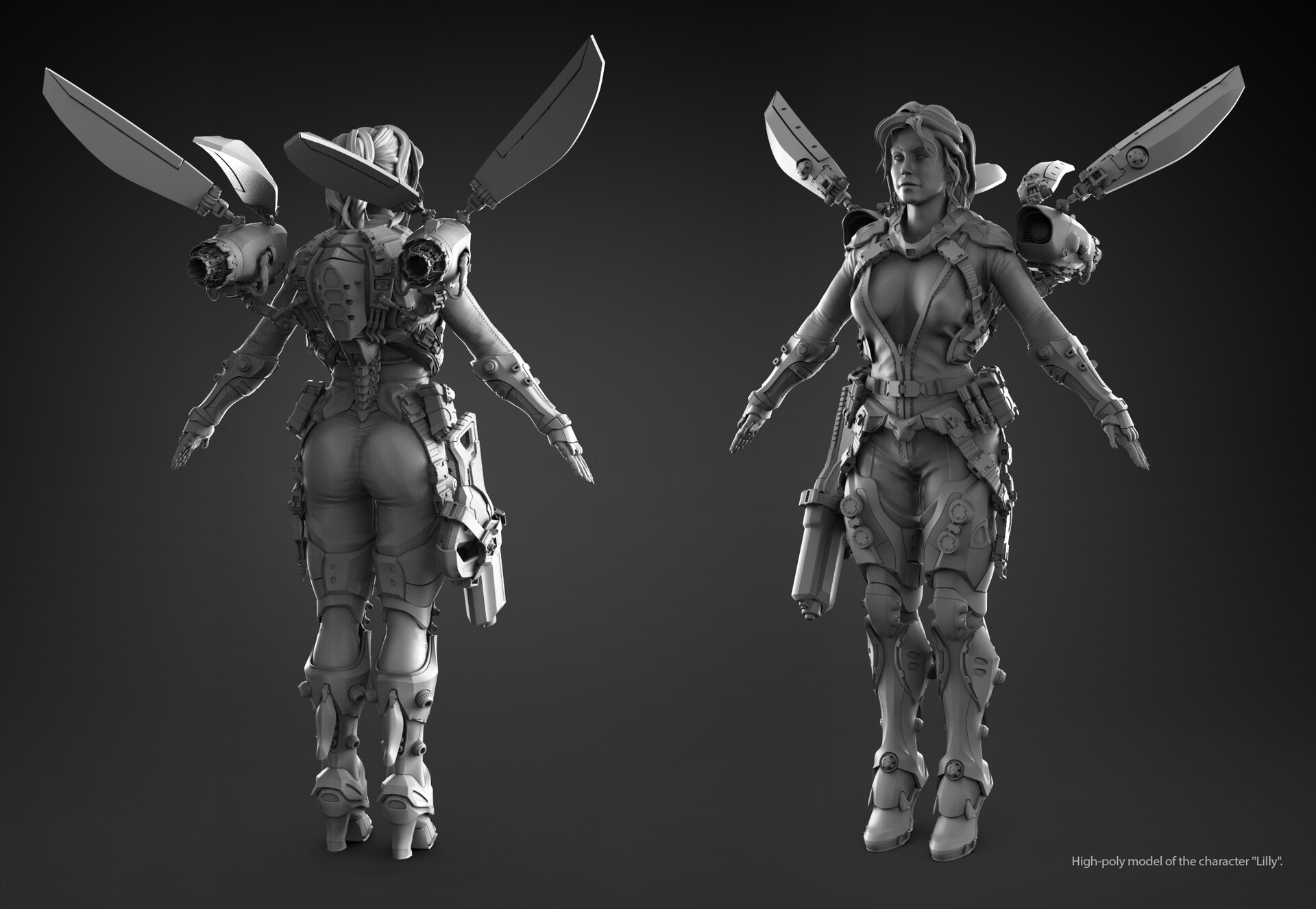 ArtStation - High-poly model of the character "Lilly"