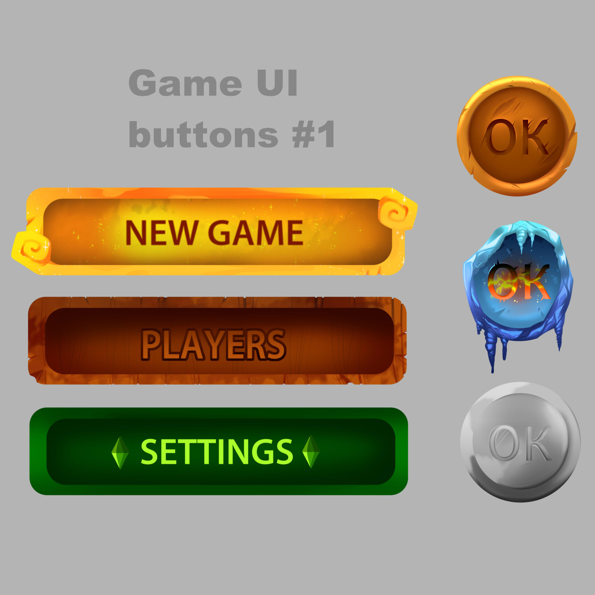 ArtStation - Game UI buttons #1