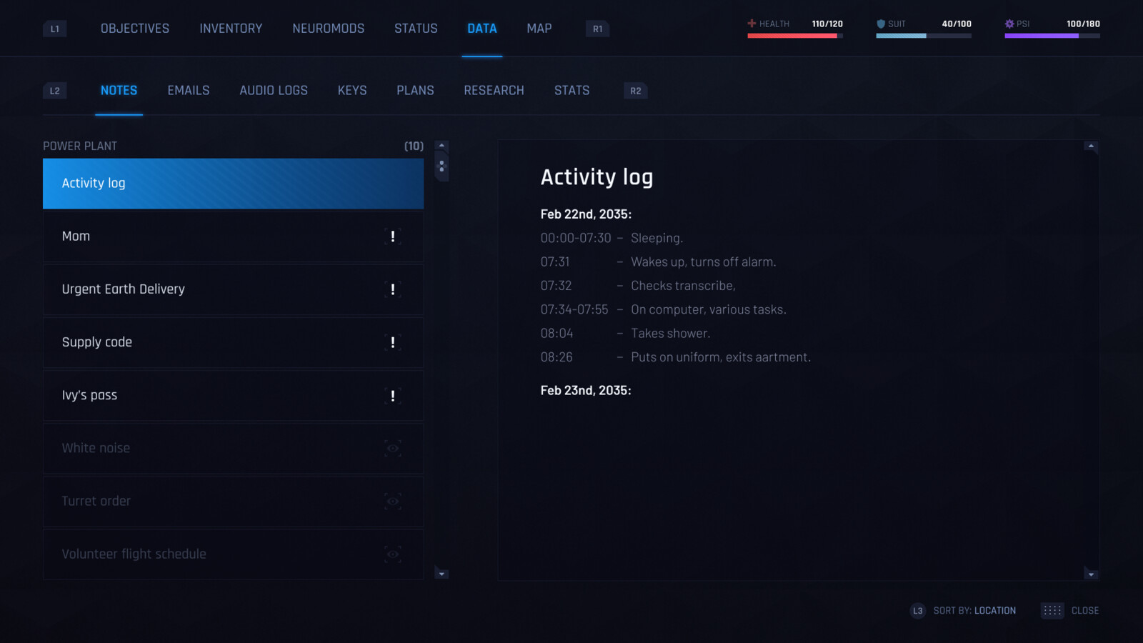 Max Osipovsky - Prey (2017) UI Redesign