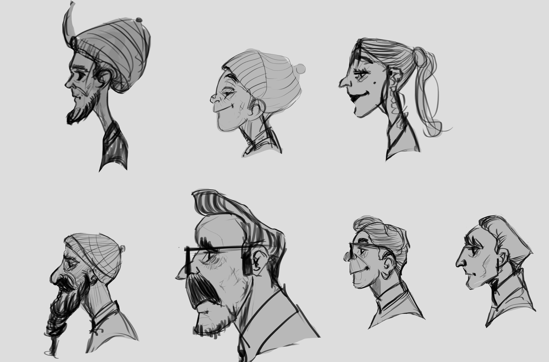 ArtStation - Character Head Design in Profile