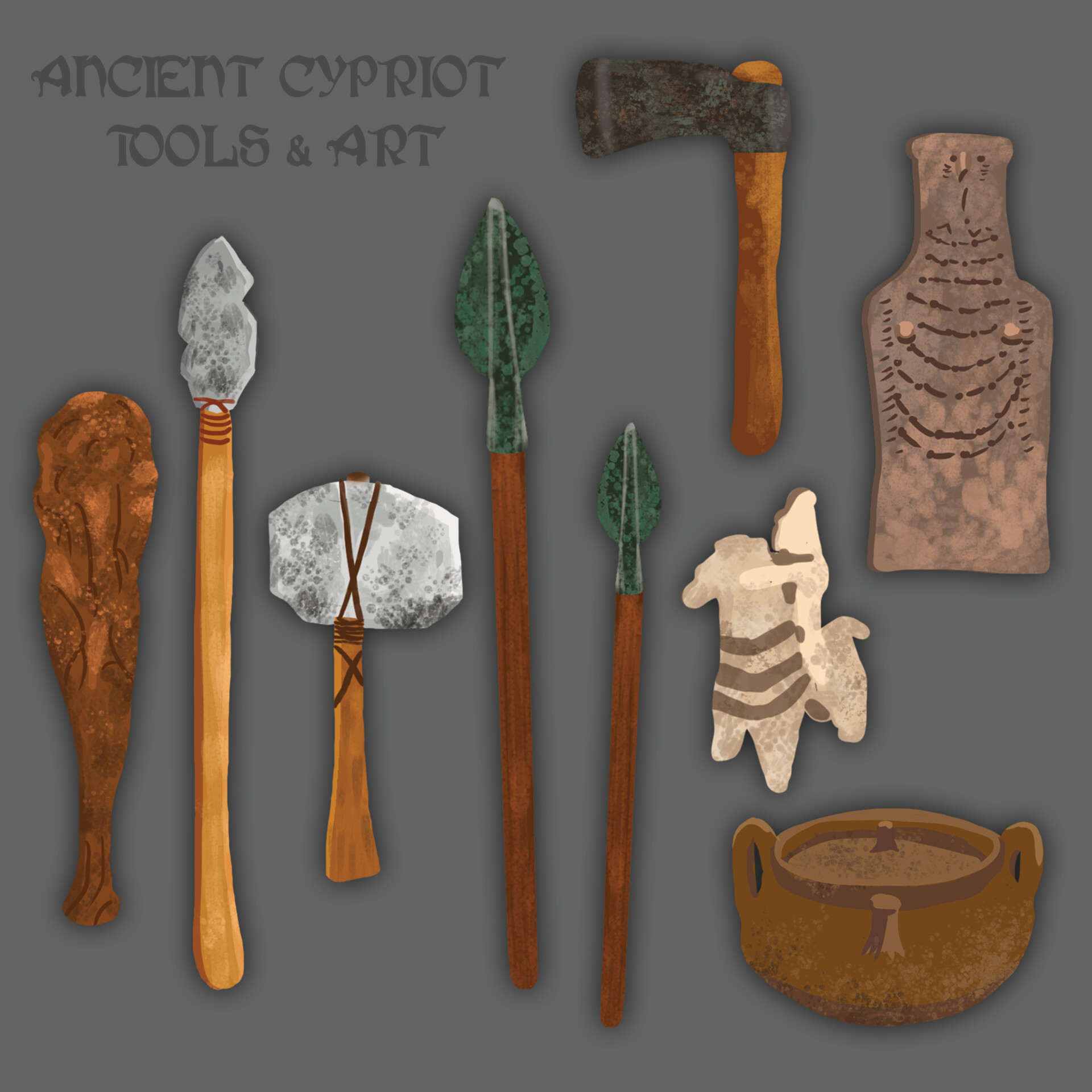 ArtStation - Ancient Cypriot Tools & Art