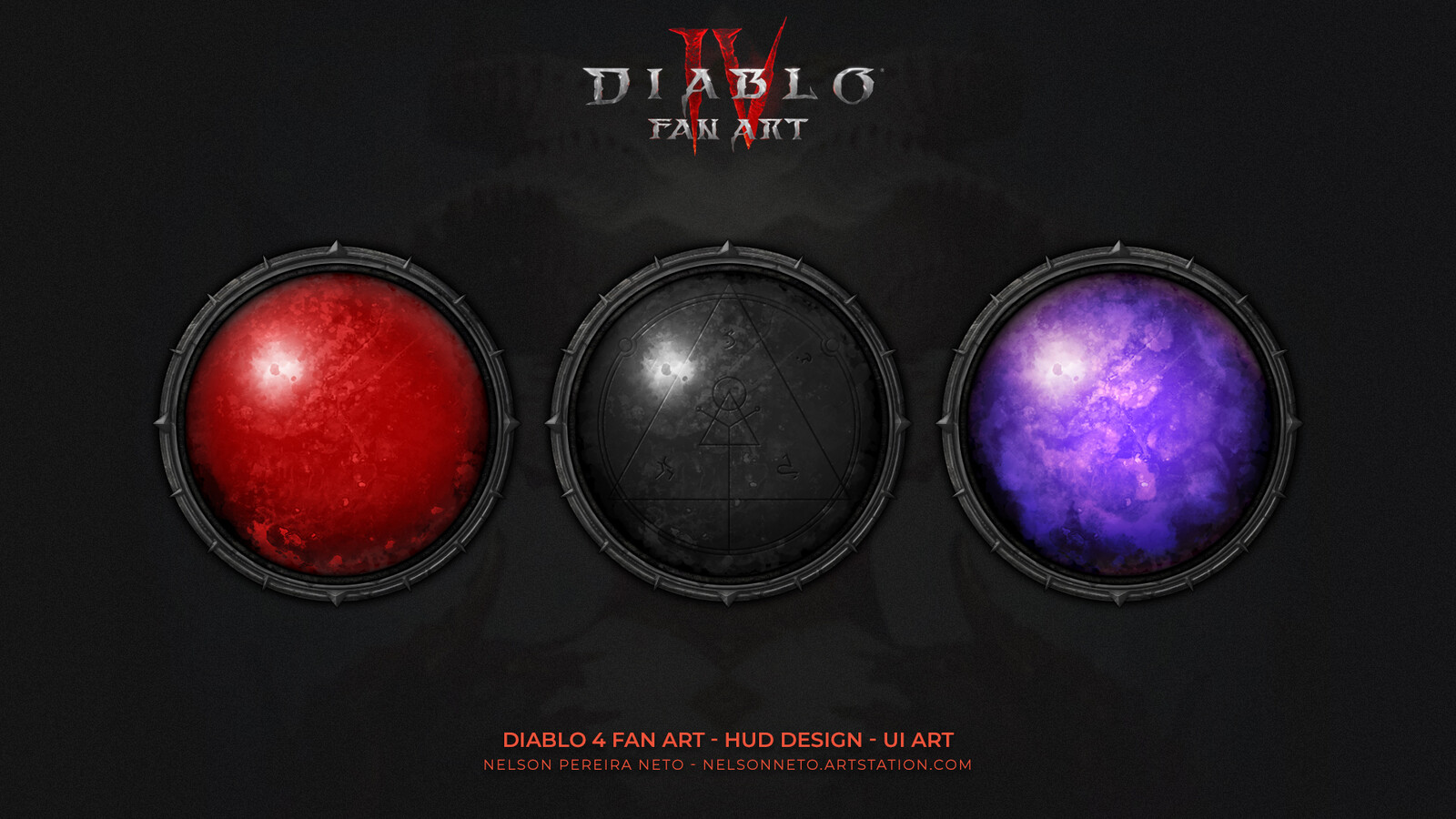 Nelson Neto - UI Art - Diablo 4 - Fan Art - HUD