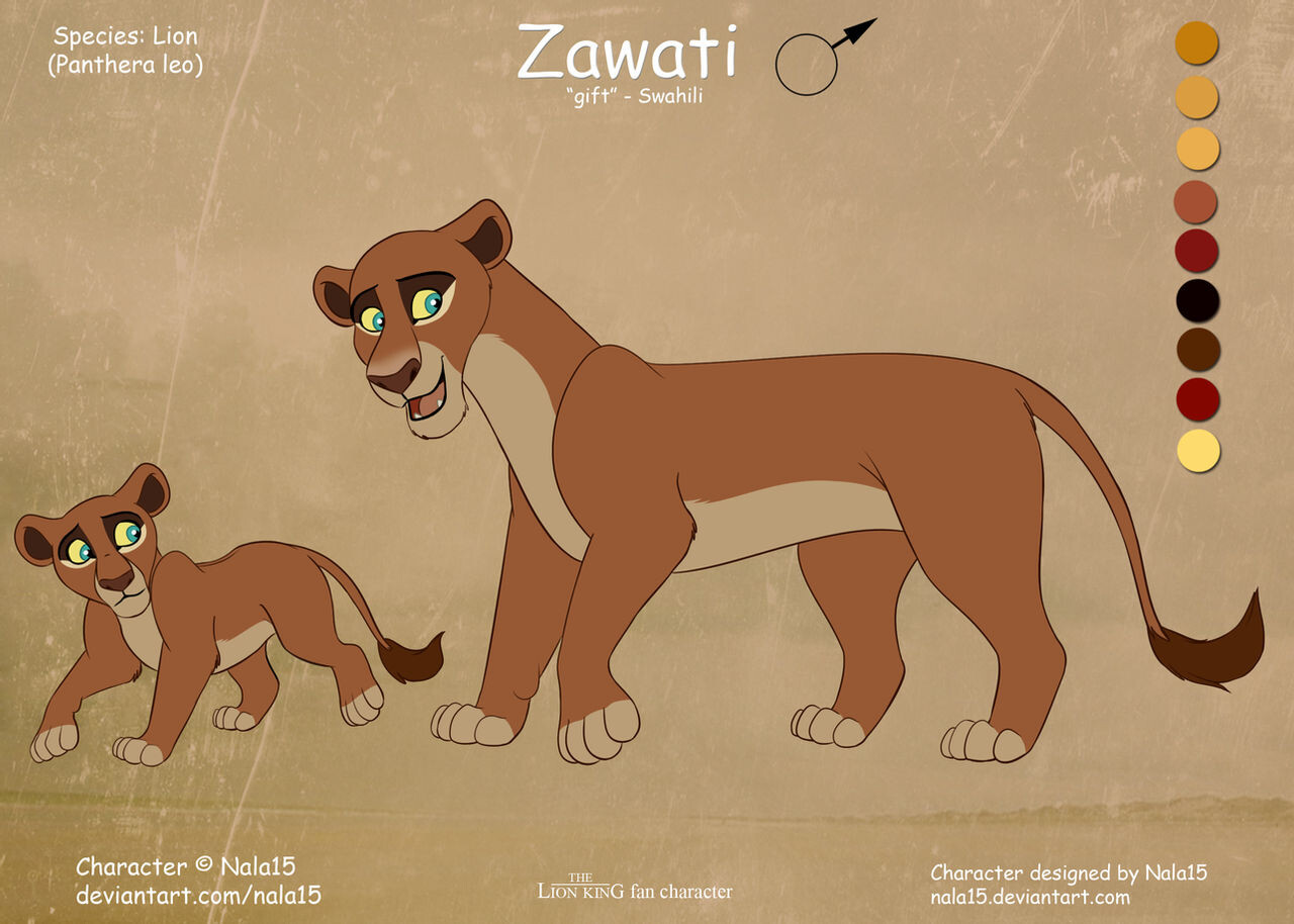 Nala15 - Betrothed and Brothers - TLK Character Reference Sheets