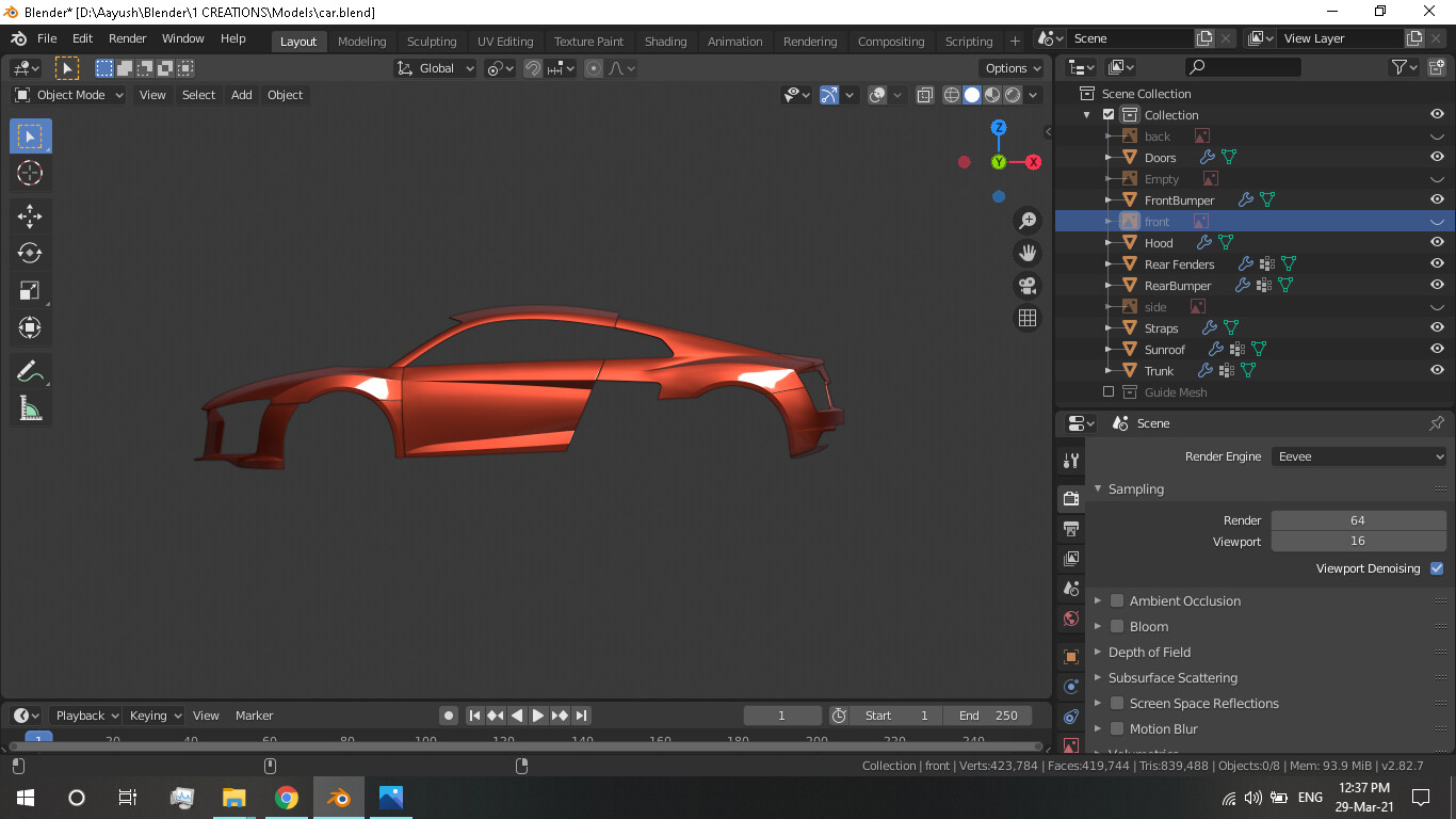 ArtStation - Pending Project of Car Modeling