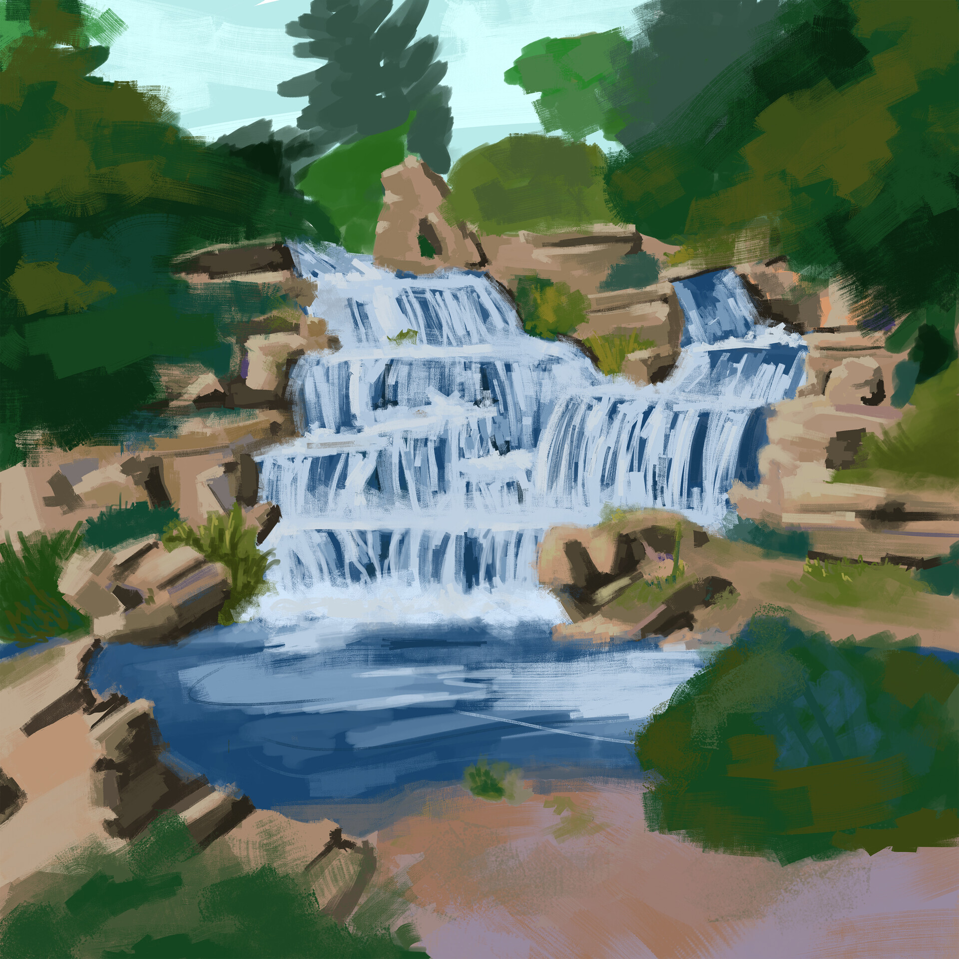 ArtStation - Waterfall concept