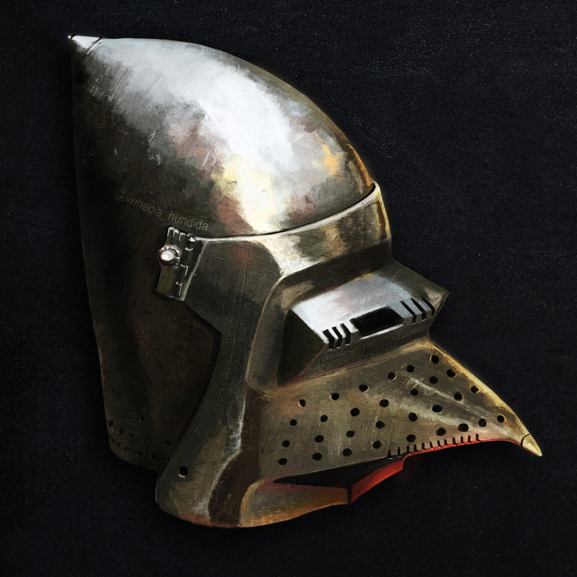 ArtStation - Hard surface / Colour variations (Medieval Helmet)