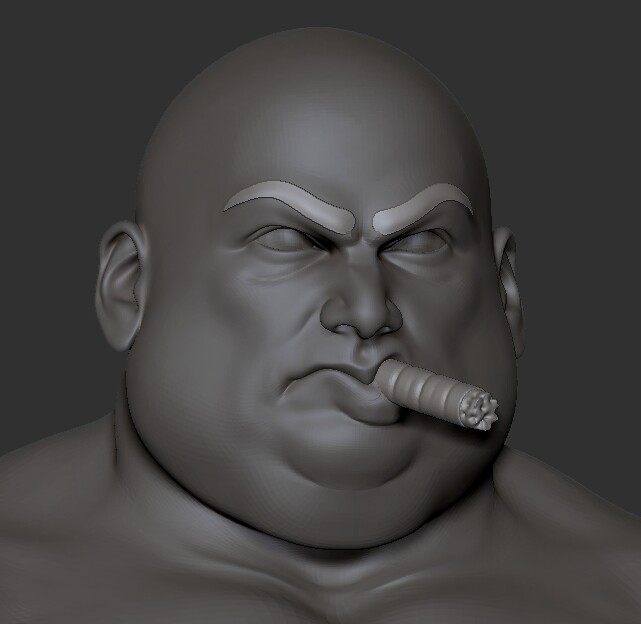 ArtStation - King Pin Bust W.I.P