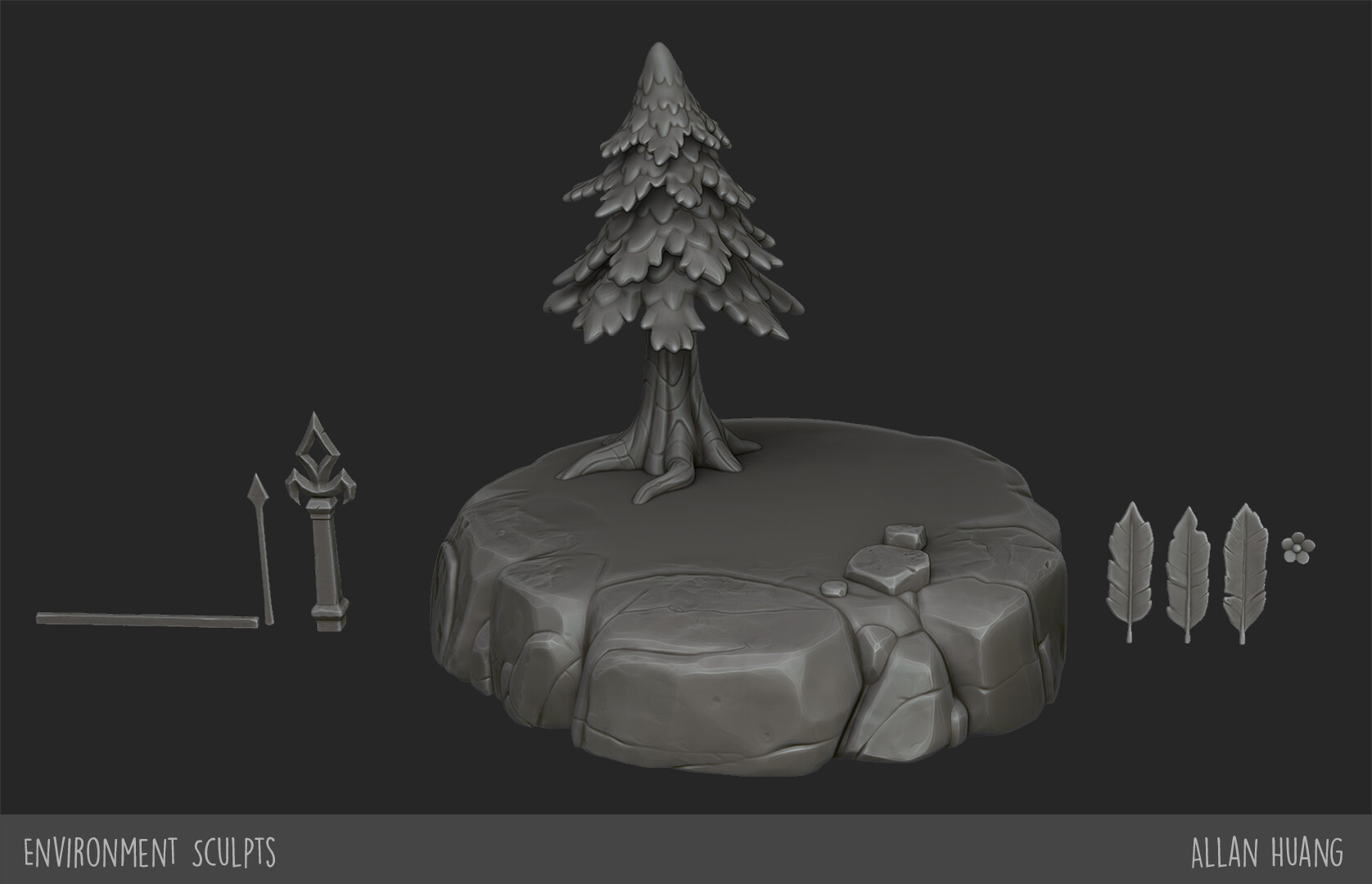 Allan Huang Sr. 3D Environment Artist - Art Test - Stylized PBR Diorama