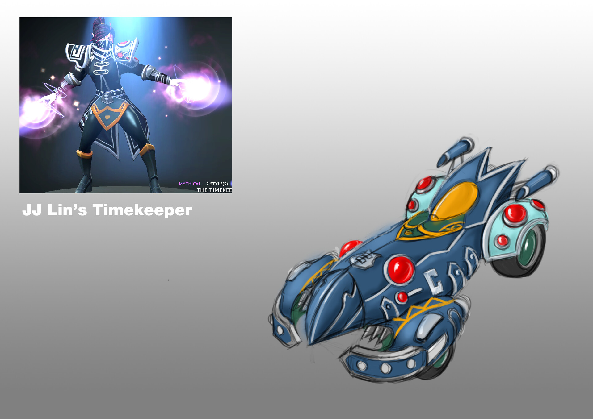 ArtStation - Concept Art - Dota2 Character transform as a Race Car