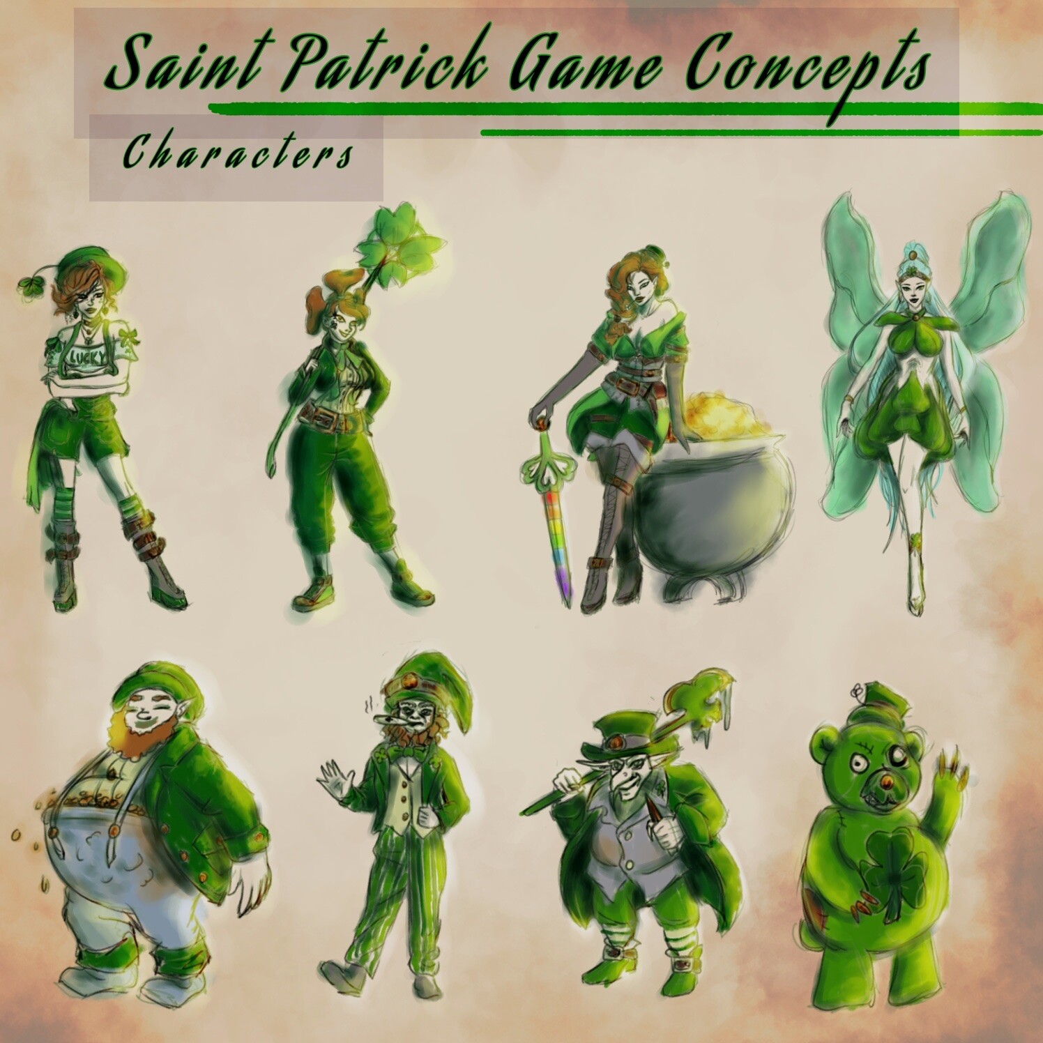 ArtStation - Saint Patrick’s Character Design