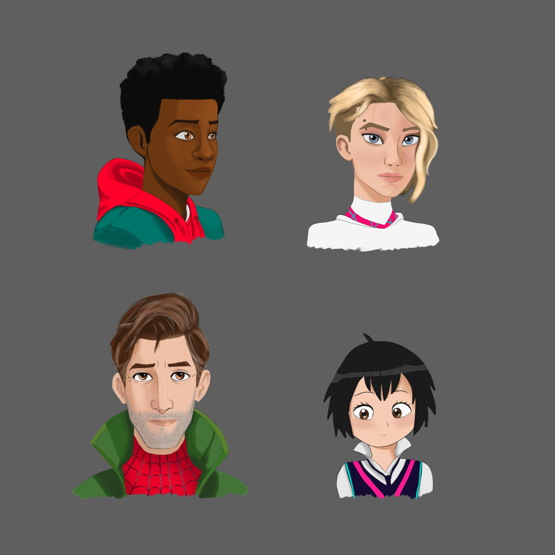 ArtStation - Studies - Spider-Man: Into the Spider-Verse