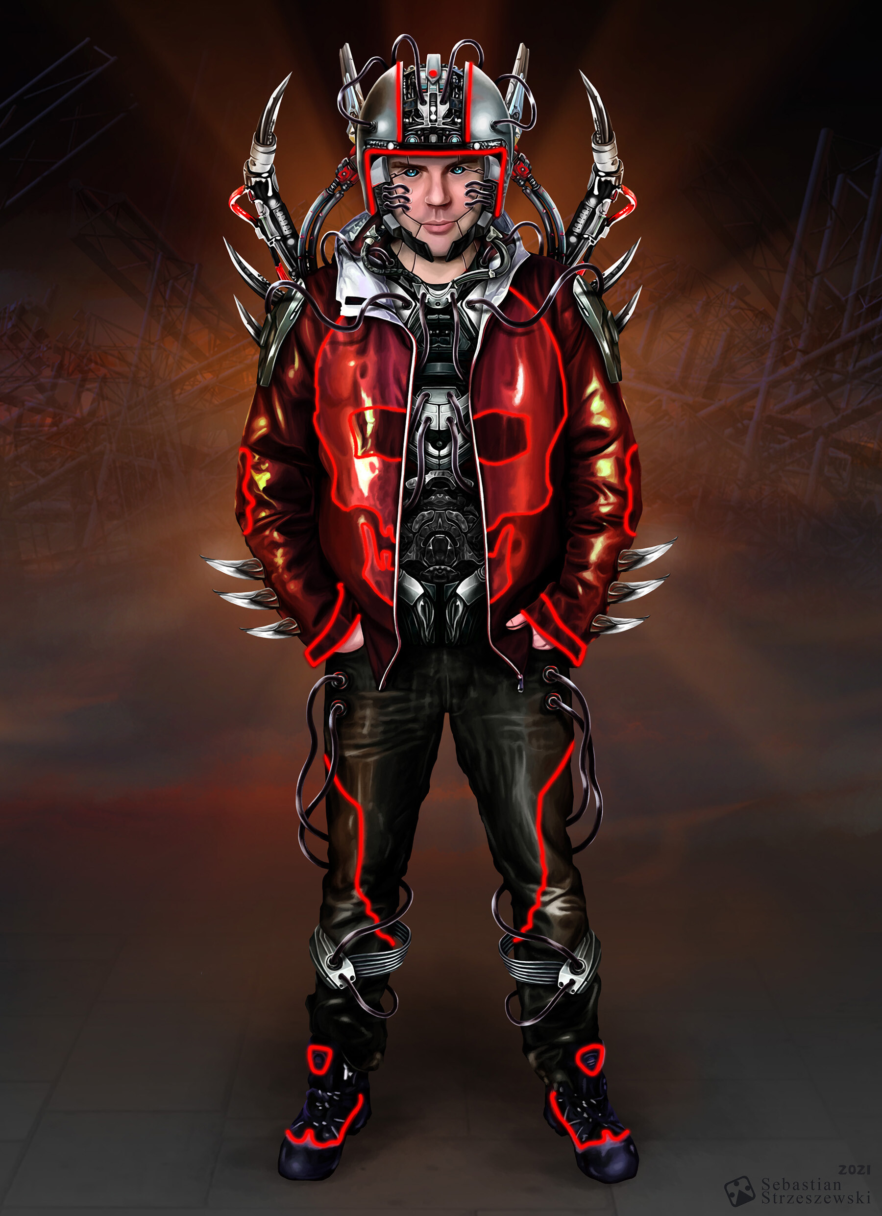 ArtStation - Cyberpunk man