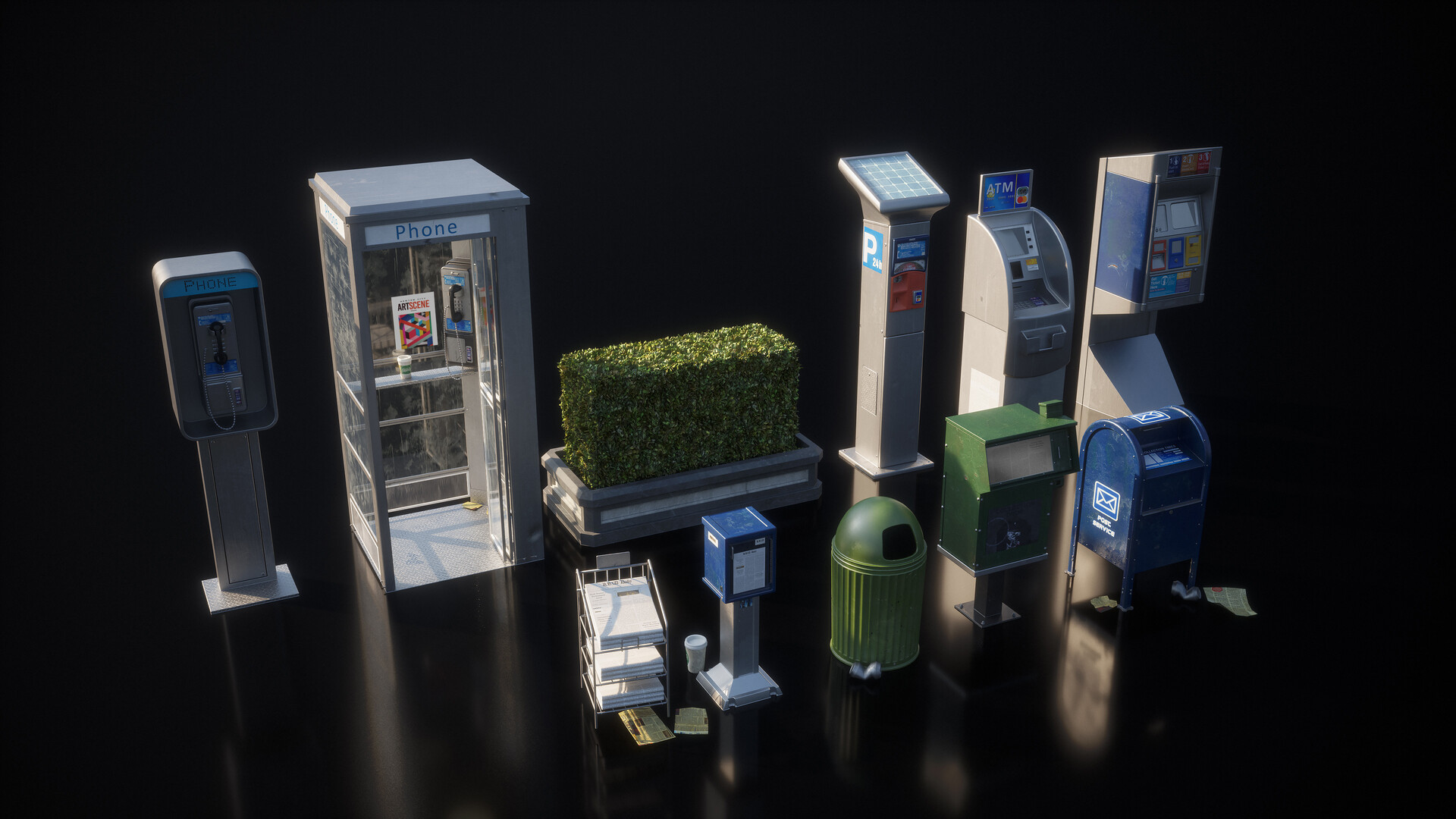 KitBash3D - CITY STREETS – 3D ASSET KIT