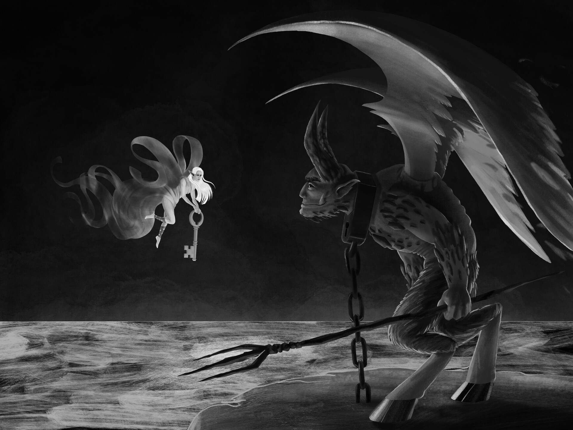 ArtStation - Angel and Devil