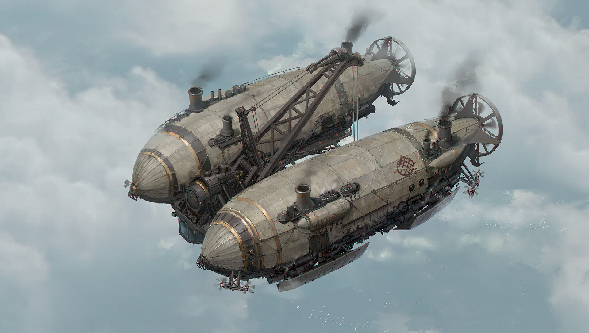 Crane Airship, by Daein Lee : r/ImaginaryAirships