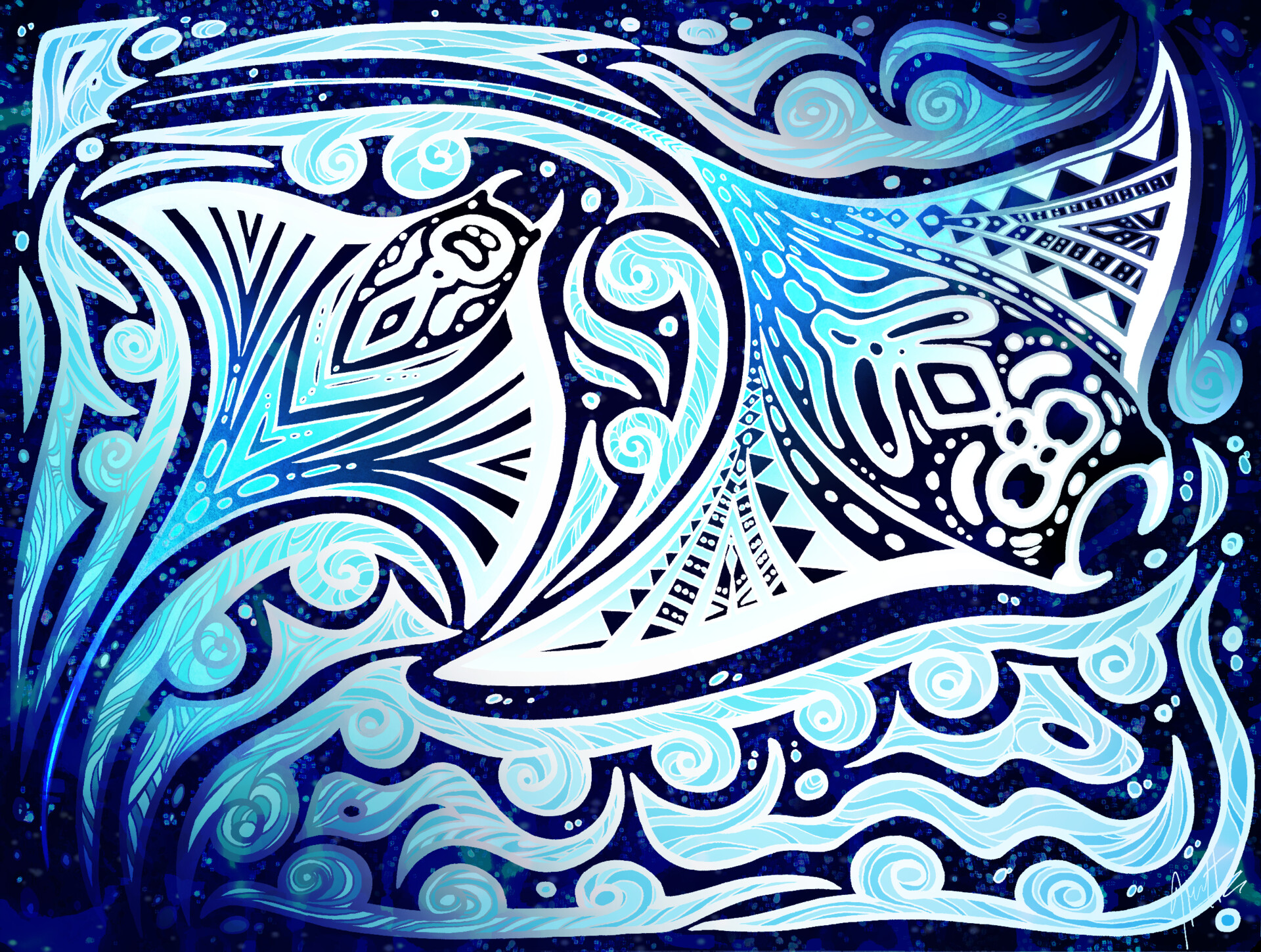 ArtStation - Babka Manta Rays