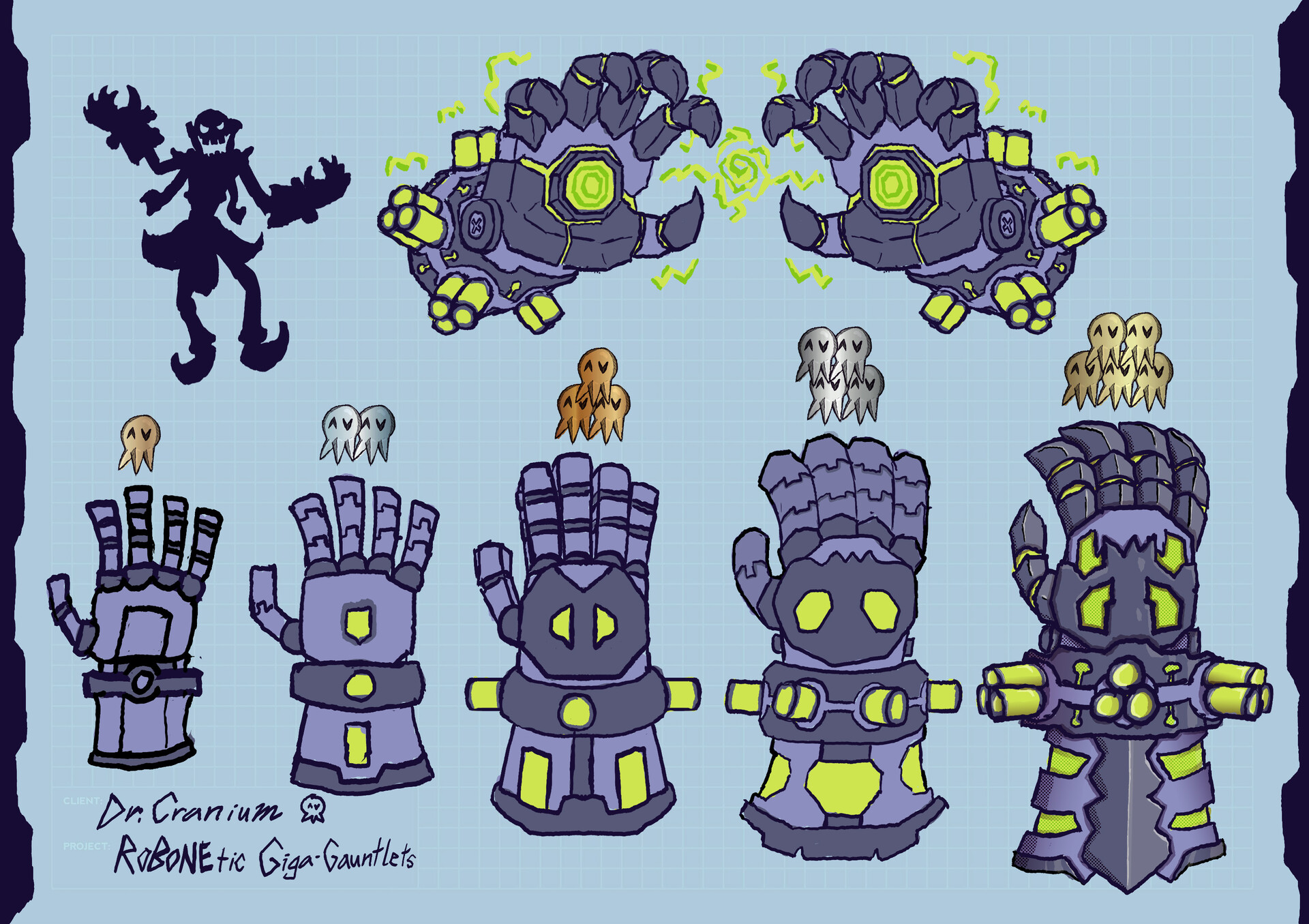 ArtStation - RoBONEtic Giga-Gauntlets: Weapon Concept