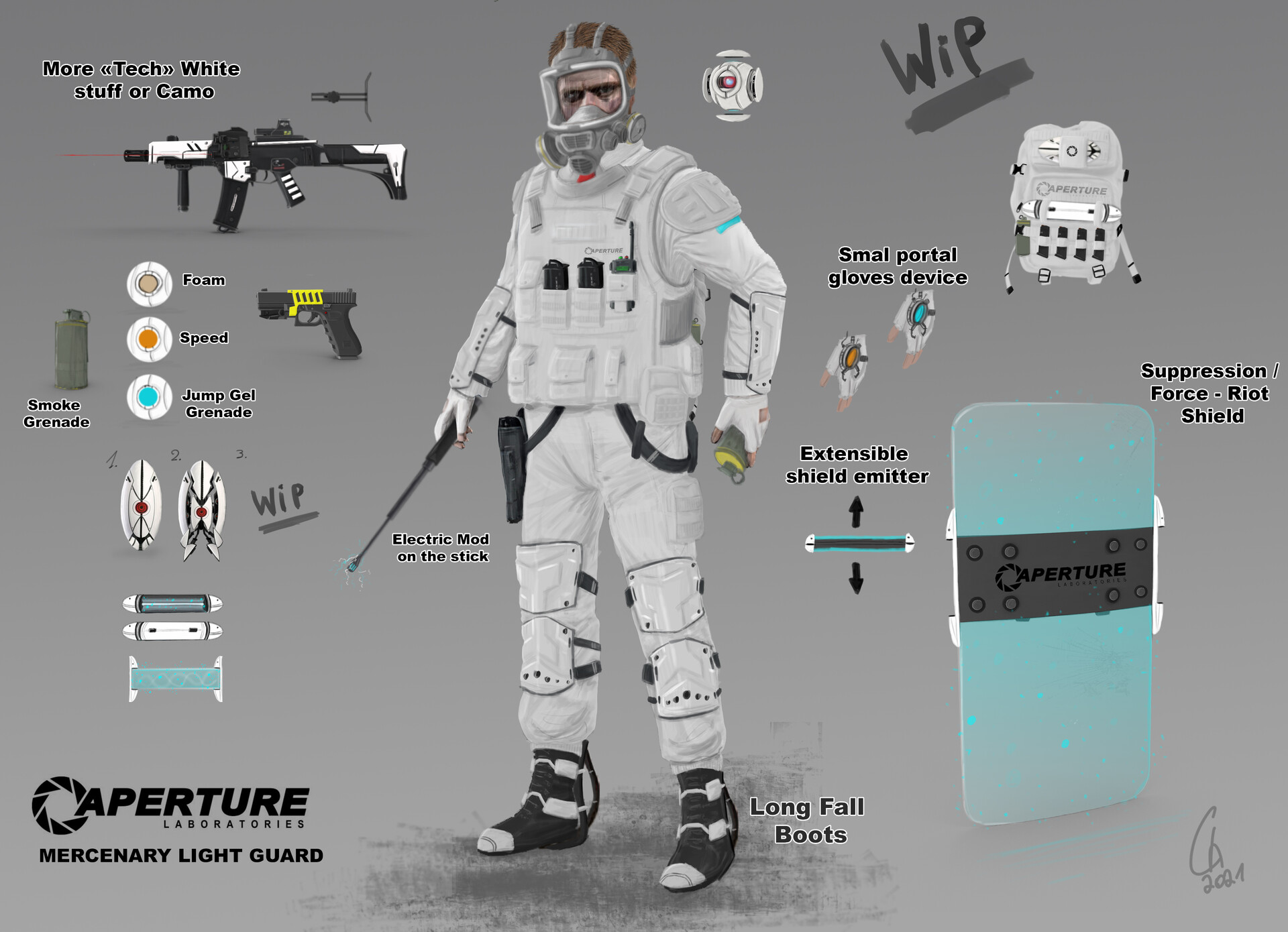 ArtStation - Aperture Science Guard – Work In Progress