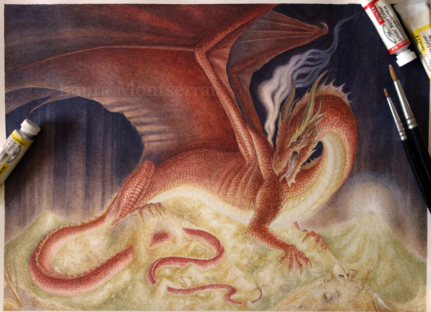 Smaug Tolkien Illustration