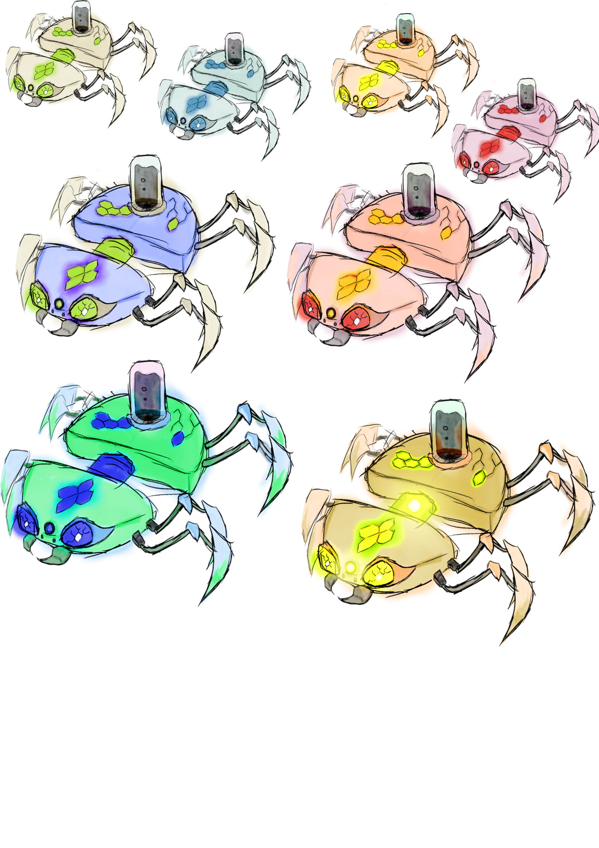 ArtStation - Spider-Bot Colour Scheme Sheet.