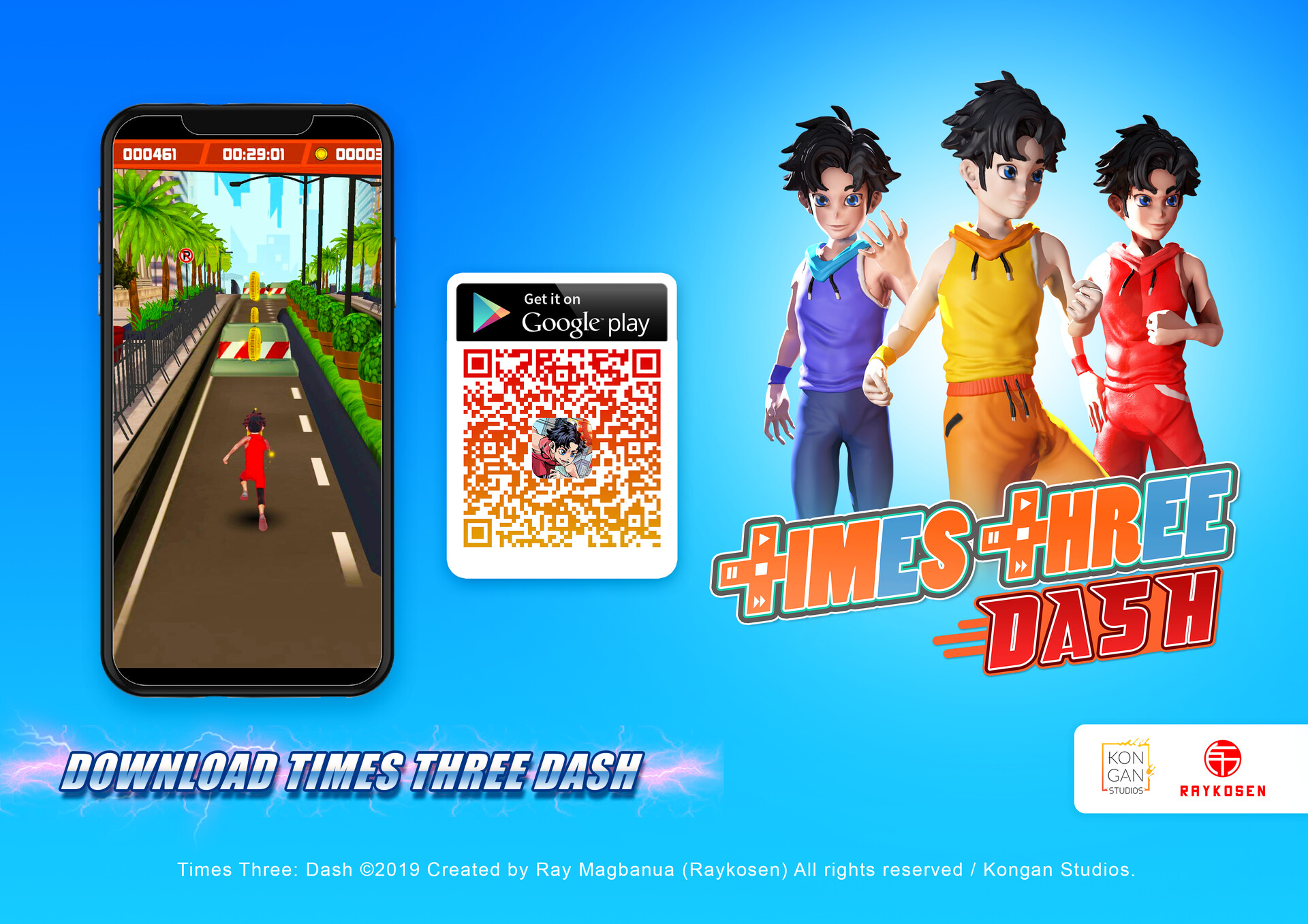ArtStation - TIMES THREE DASH GAME SOCIAL MEDIA POSTS