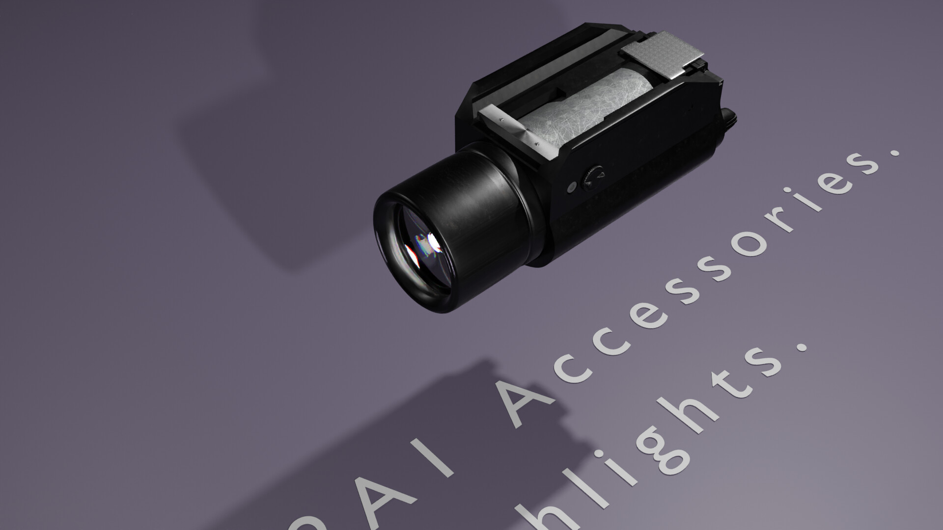 ArtStation - Model of a tactical flashlight for a pistol.