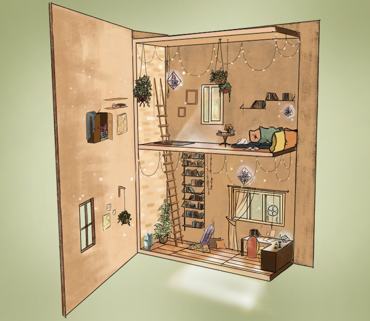 ArtStation - cutout interior concept