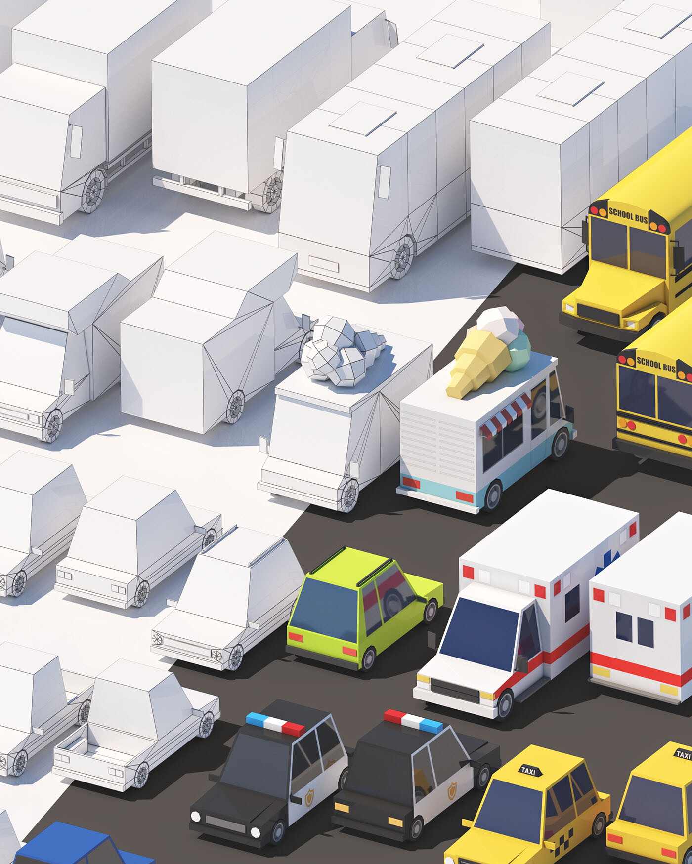 Alexander Kovalev - Cartoon Isometric Low Poly City (Lowpoly Town)