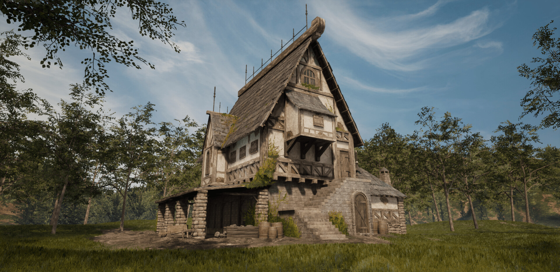 ArtStation - Fantasy House in the Woods