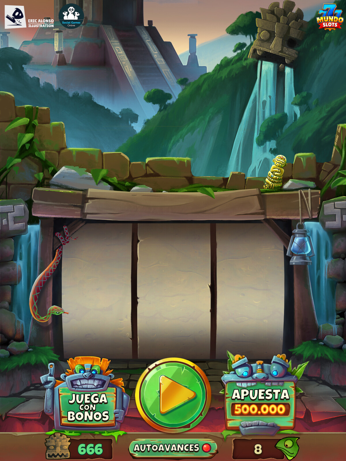 Eric Alonso Illustration & Game Art - "Tesoro de Java" - Slot Machine