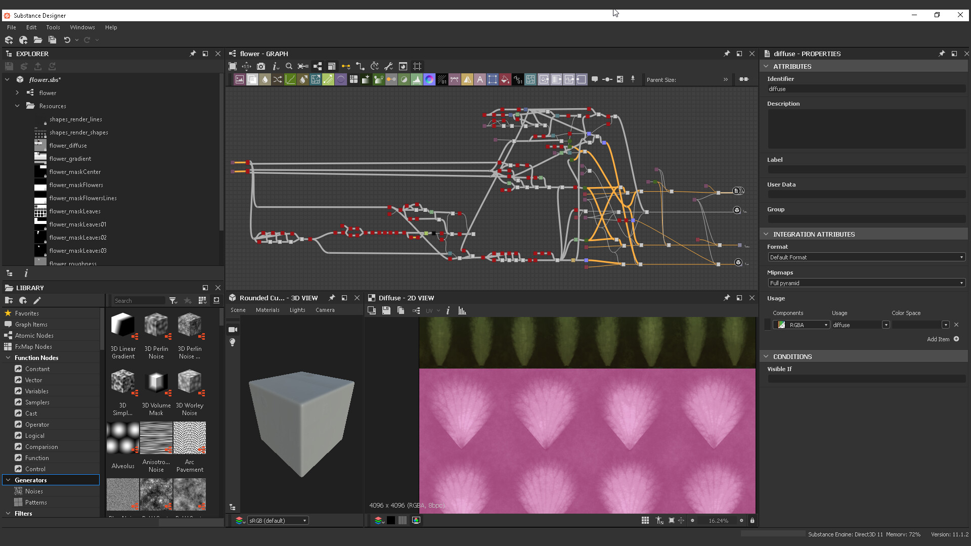 Evgen Zaitsev - Blossoming tree shaped as heart