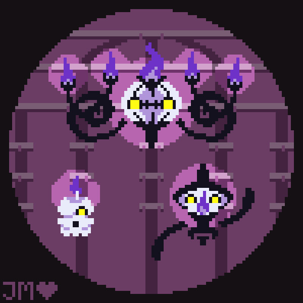 ArtStation - 2019 - Litwick Evolution line in a window