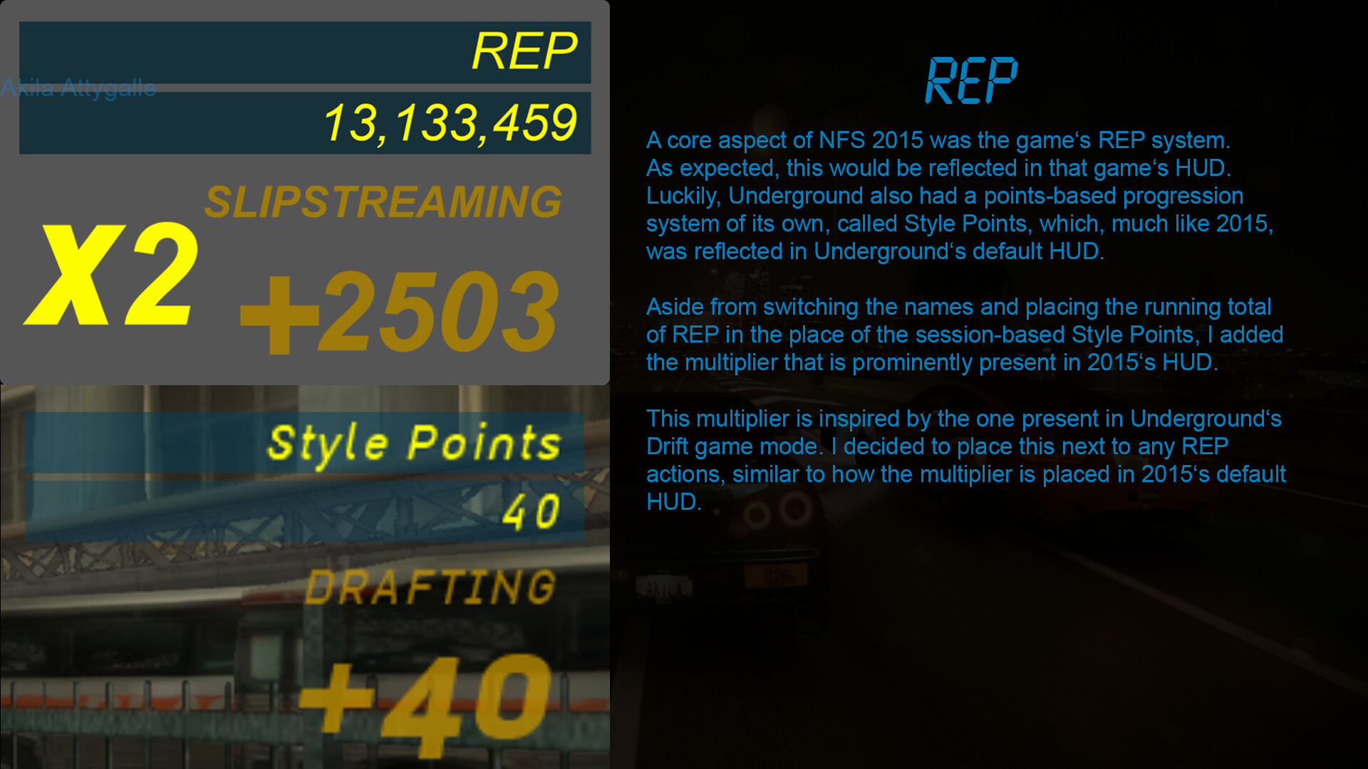 Akila Attygalle - NFS 2015 X Underground UI/HUD Concept & Analysis