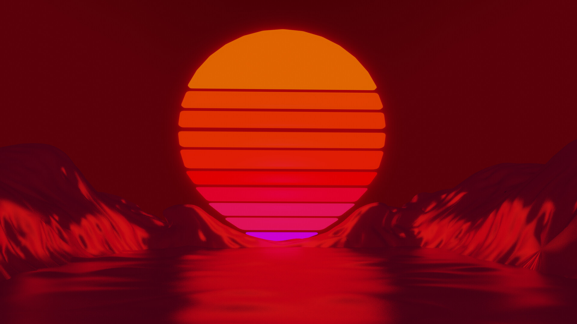 ArtStation - Retrowave Sunset