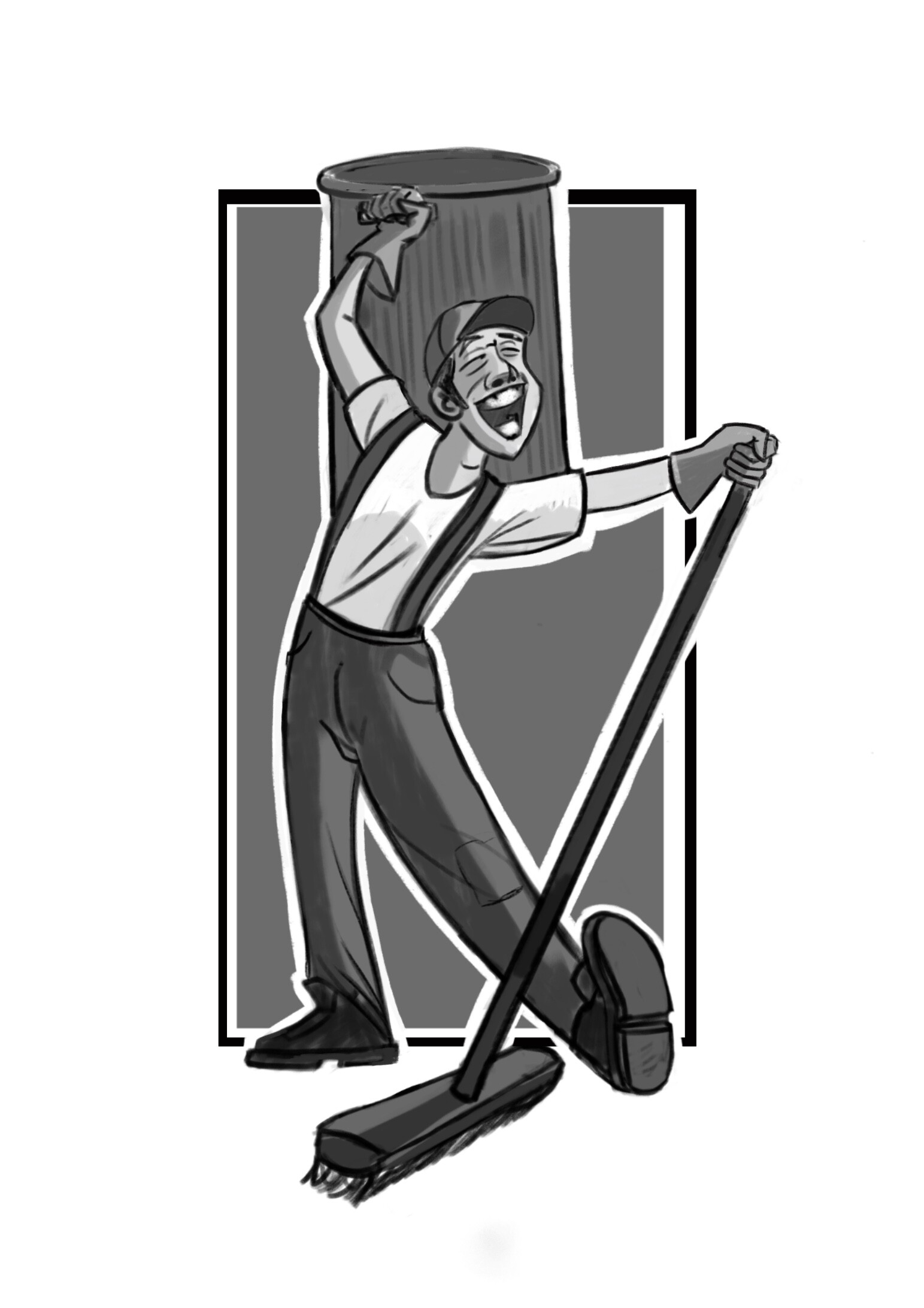 ArtStation - Singing Dustbin man