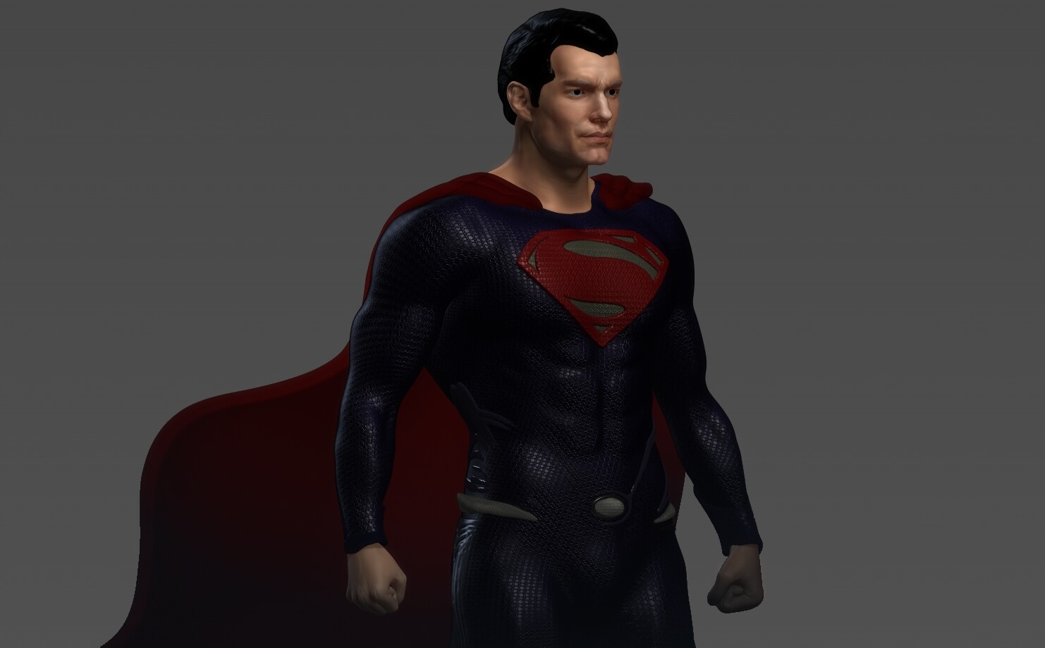 Win - Man of Steel - Henry Cavill 3D WIP
