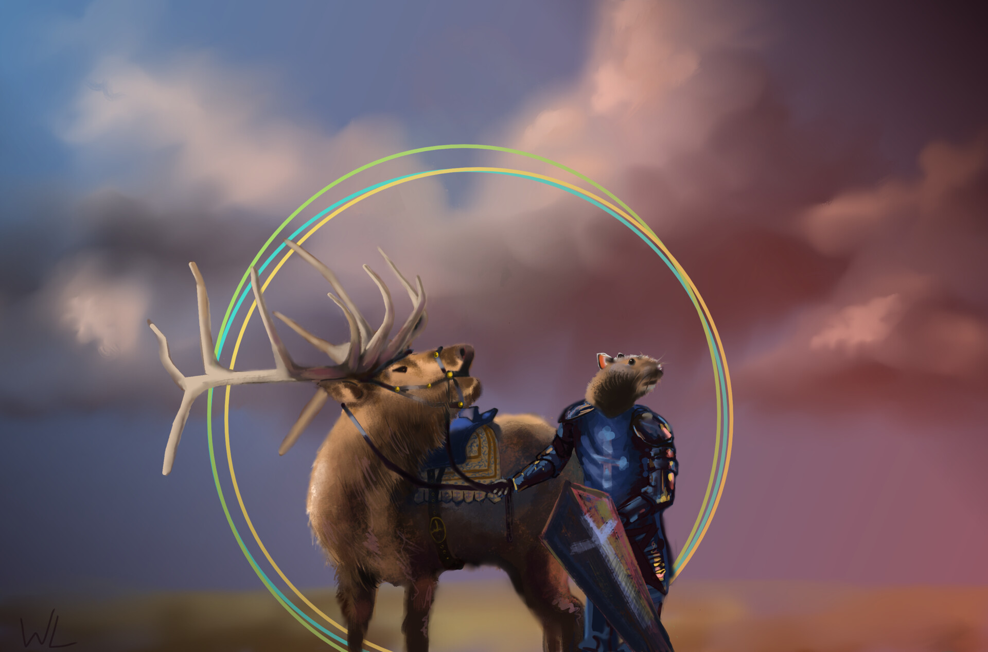 ArtStation - Elk with rat