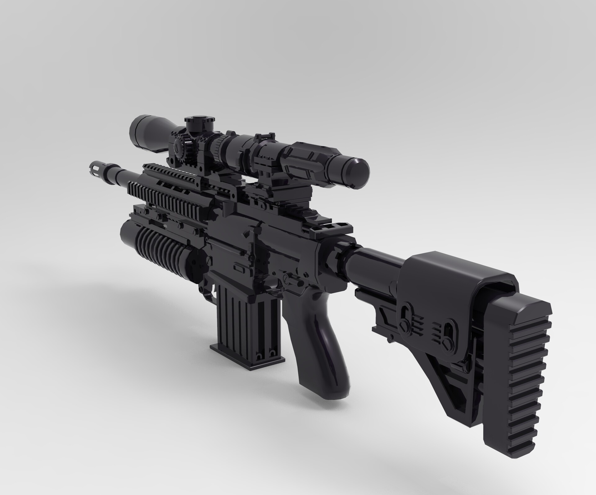 ArtStation - Sci-fi gun modelling....