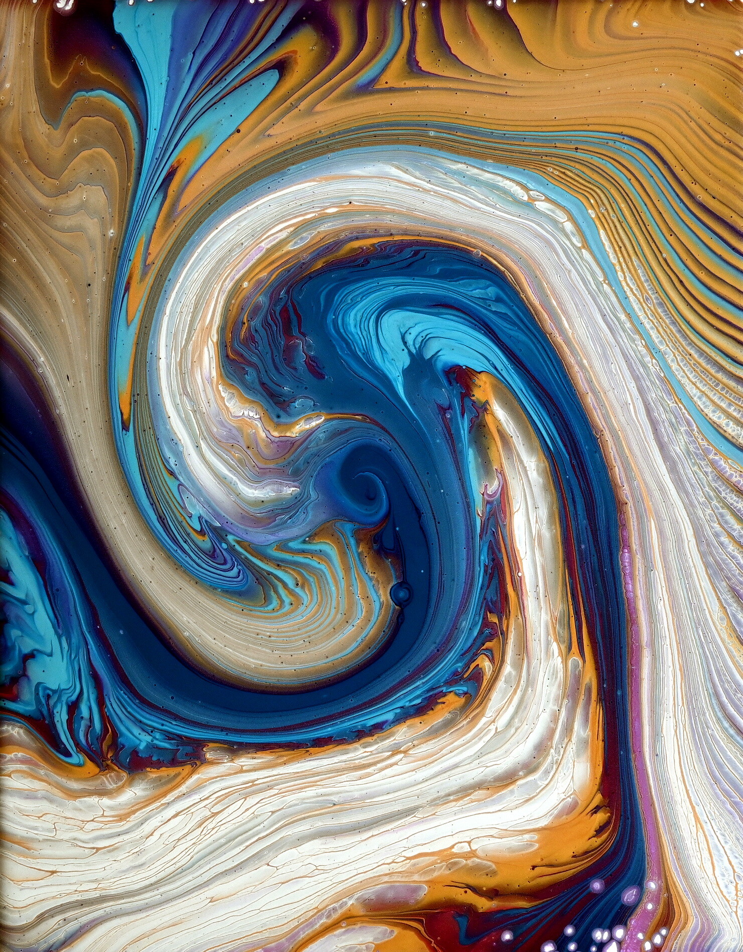 Fiona Art - Waterfall split cup acrylic pour ~ Wandering ring pour ~ 3D ...