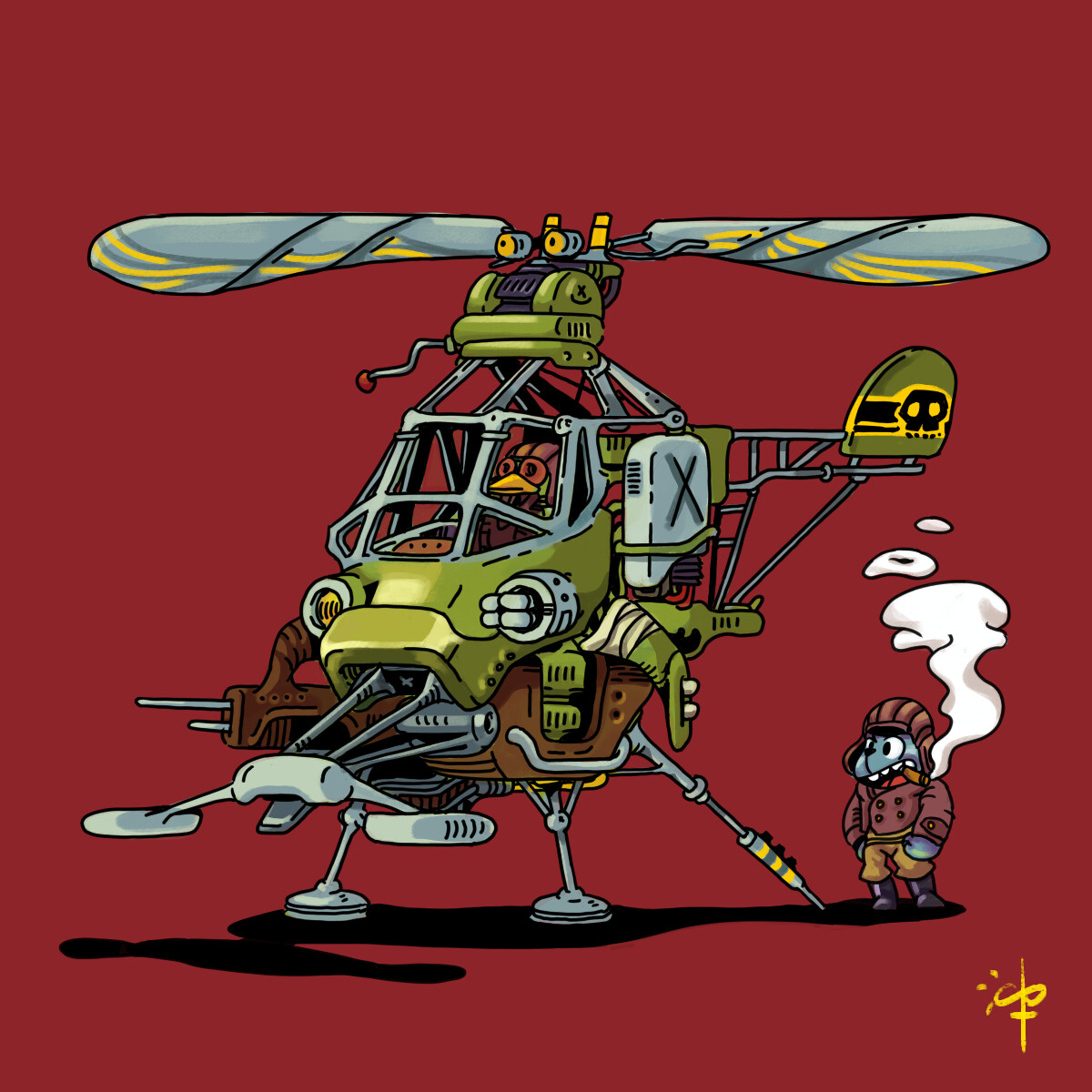 ArtStation - Mech helicopter