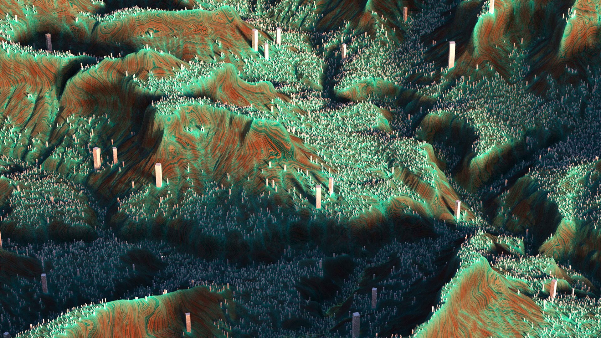 ArtStation - Houdini mapbox and scatter test