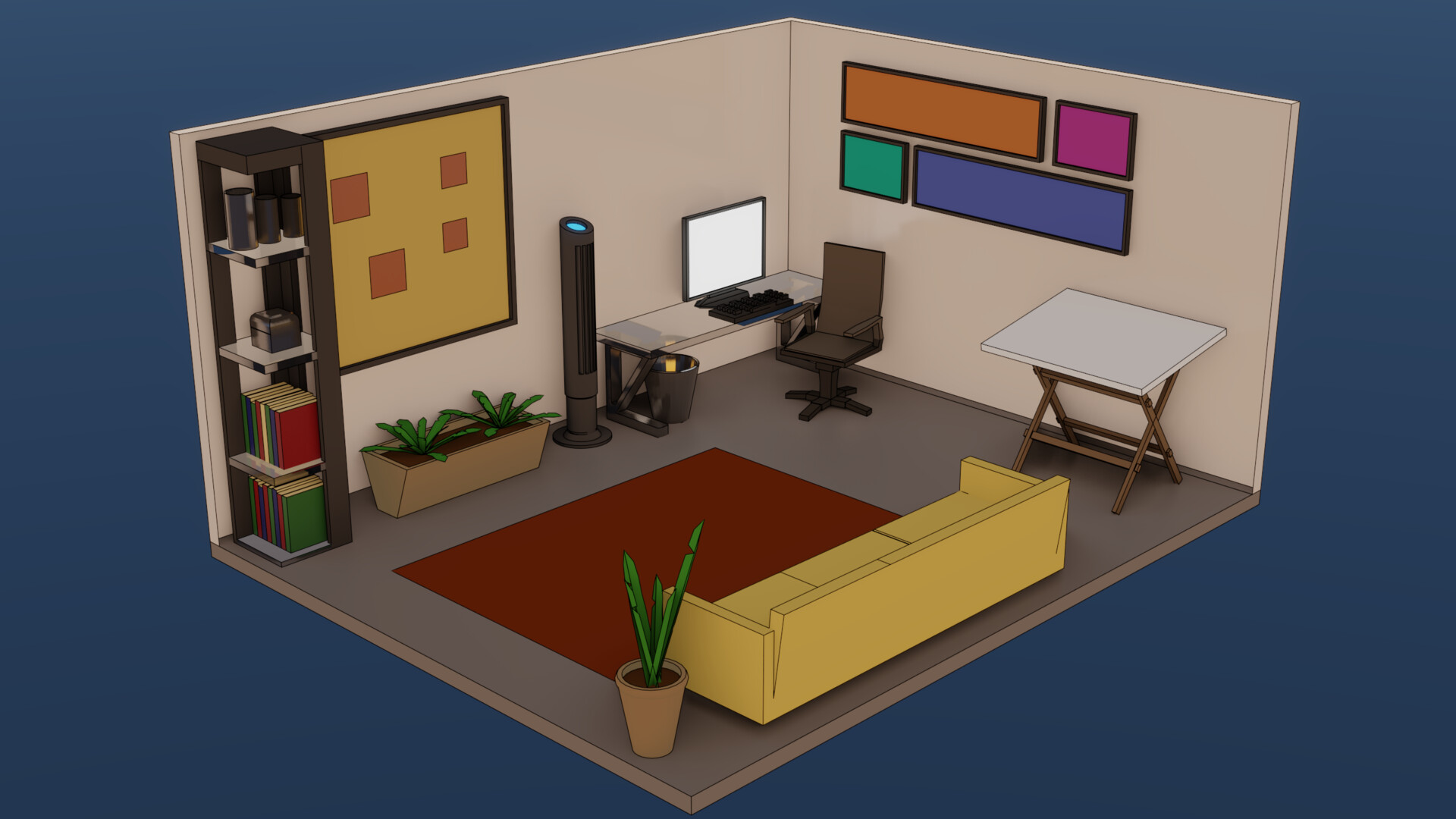 ArtStation - Low poly room