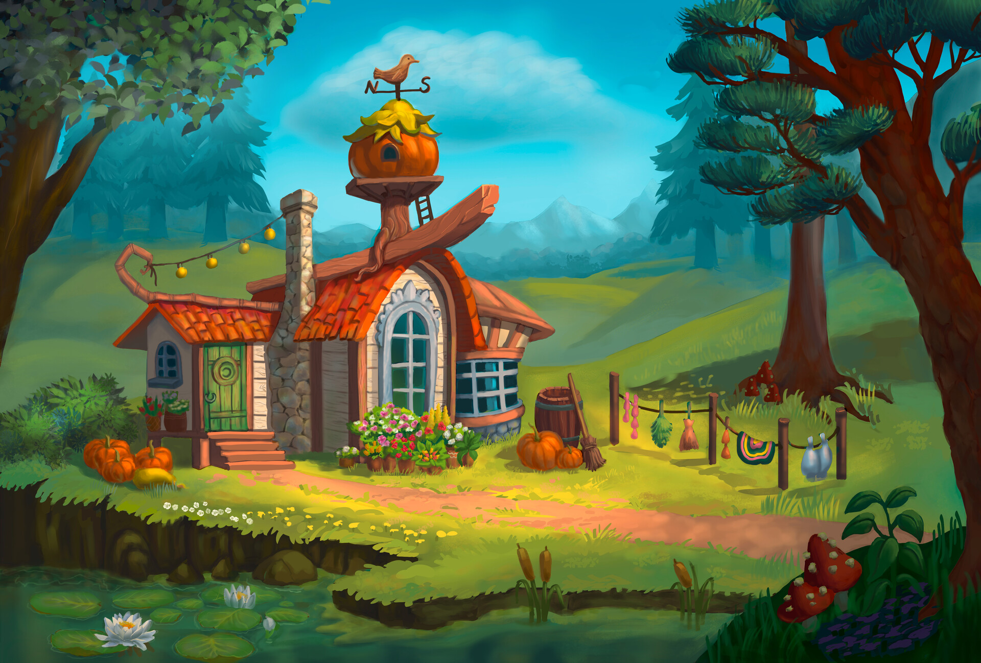 ArtStation - Little witch's house