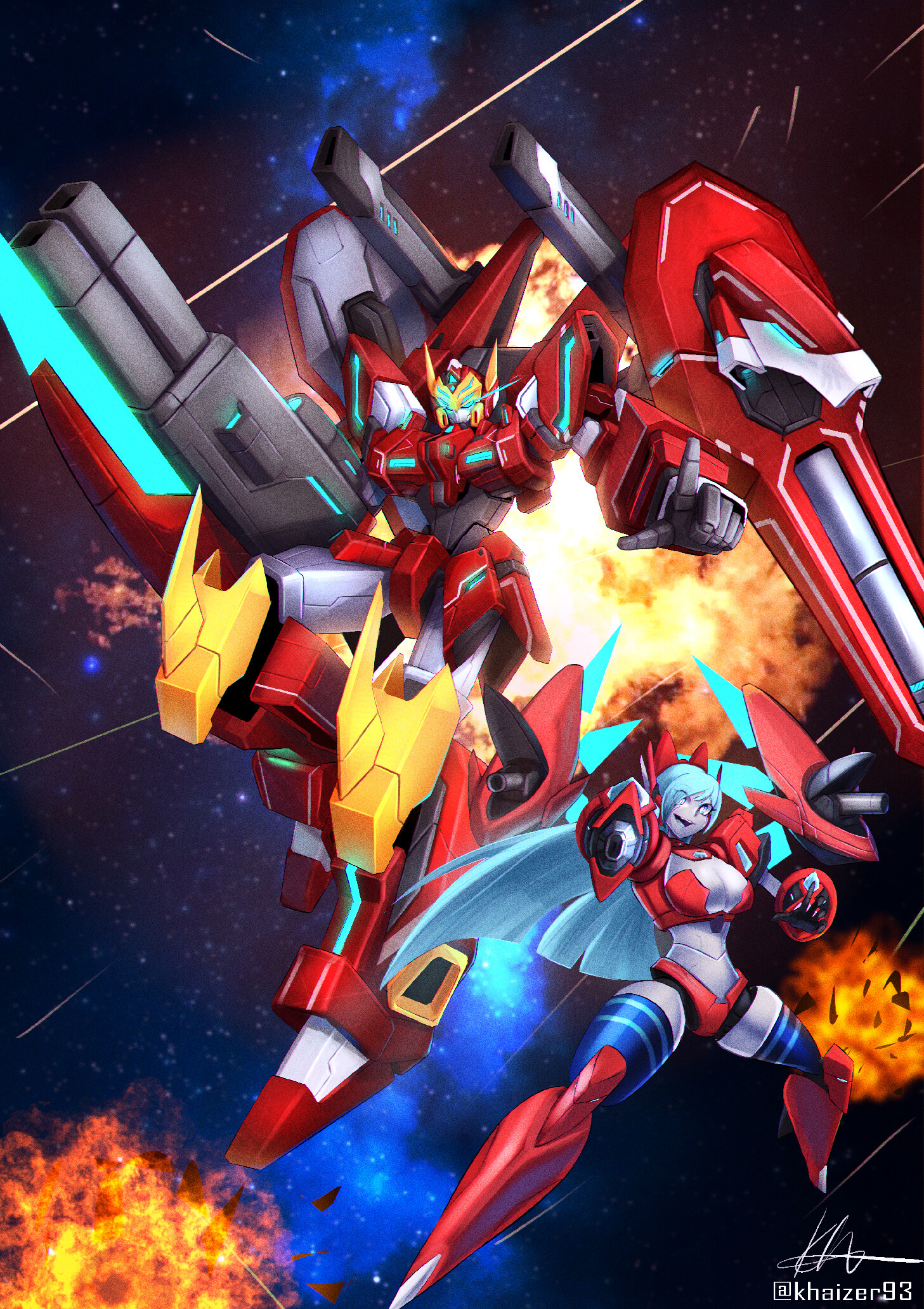 ArtStation - Mech OCs KAIZER Buster and ALICE