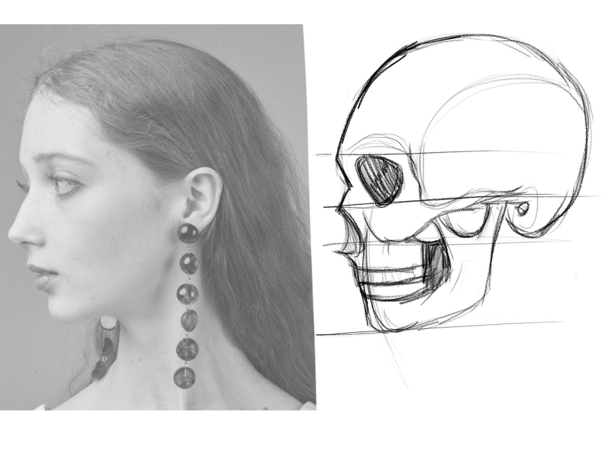 ArtStation - Skull overlay sketches