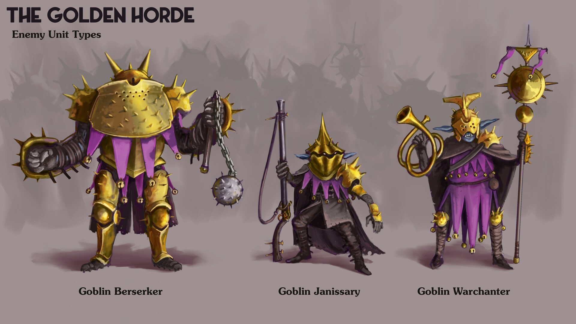 ArtStation - Golden Horde Enemy Designs